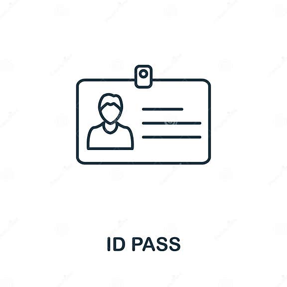 Id Pass Icon. Simple Element from Internet Security Collection ...