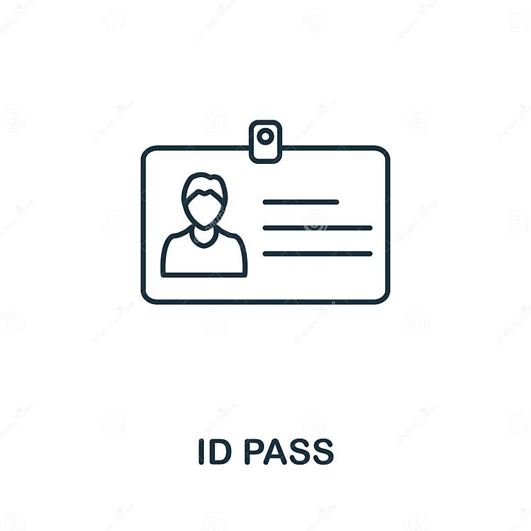 Id Pass Icon. Simple Element from Internet Security Collection ...