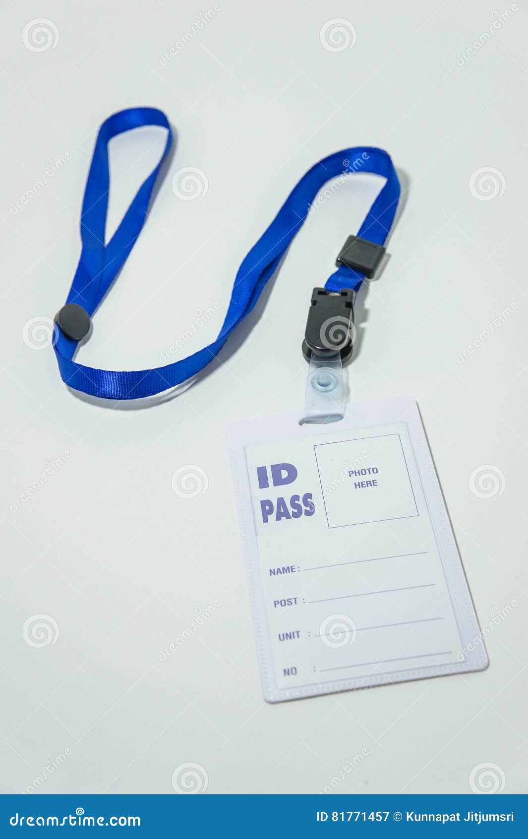 Id Pass Used To Display The Name Status Or Identity Stock Image Image Of Office Pass 81771457