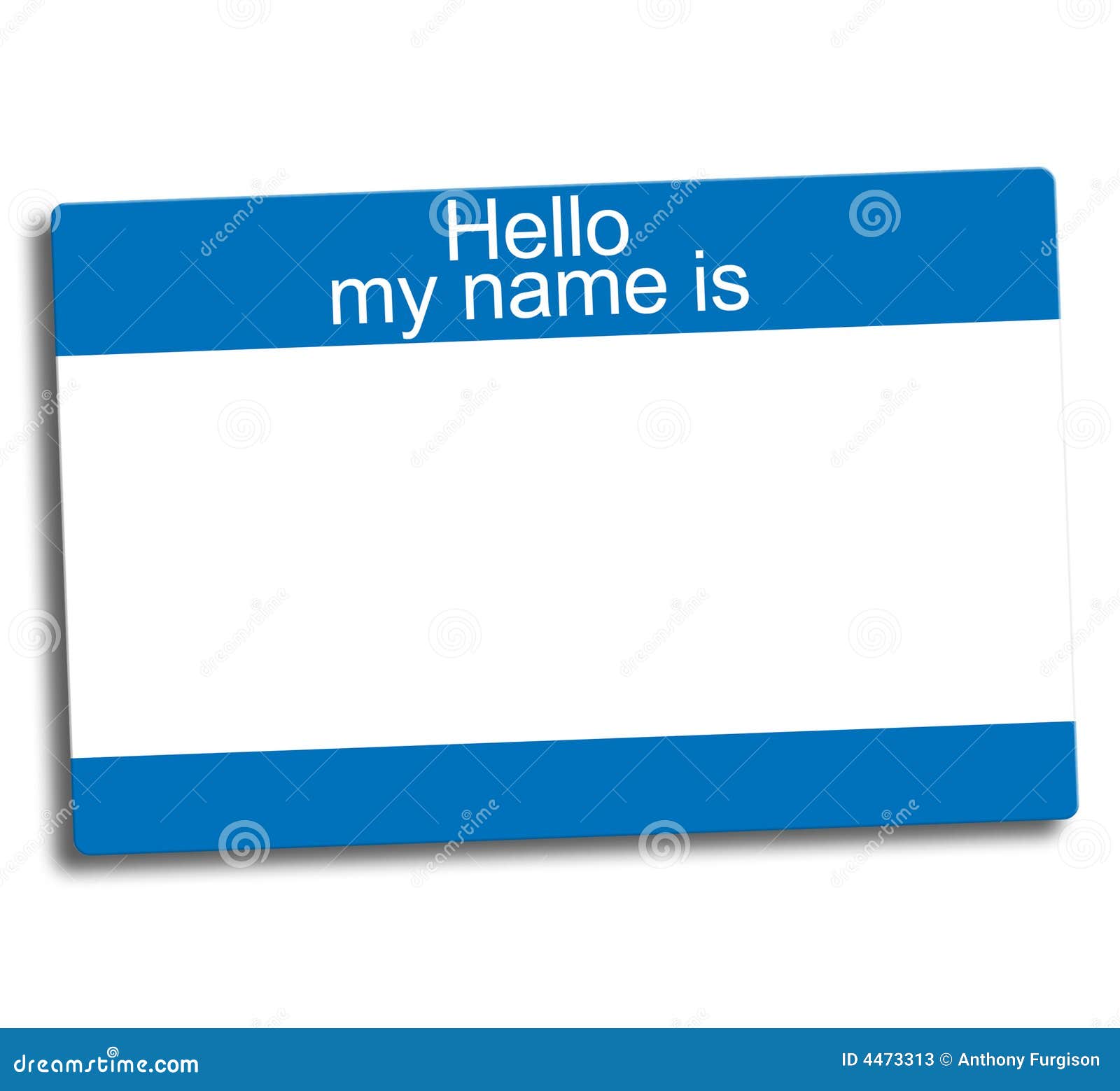 ID tag stock illustration. Illustration of greeting, blank - 4473313