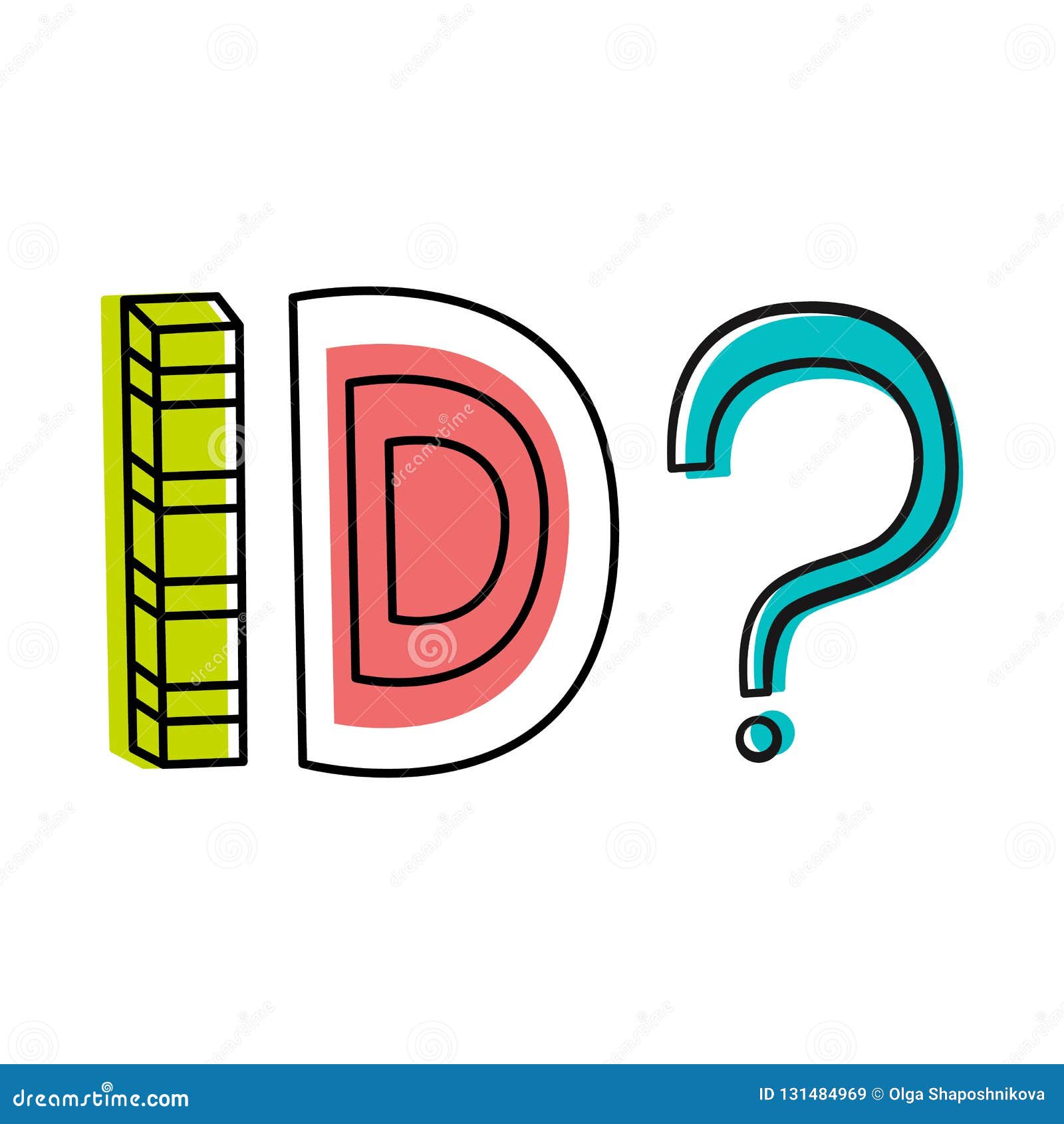 ID. Vector Illustration in Hand-drawn Style Stock Illustration ...