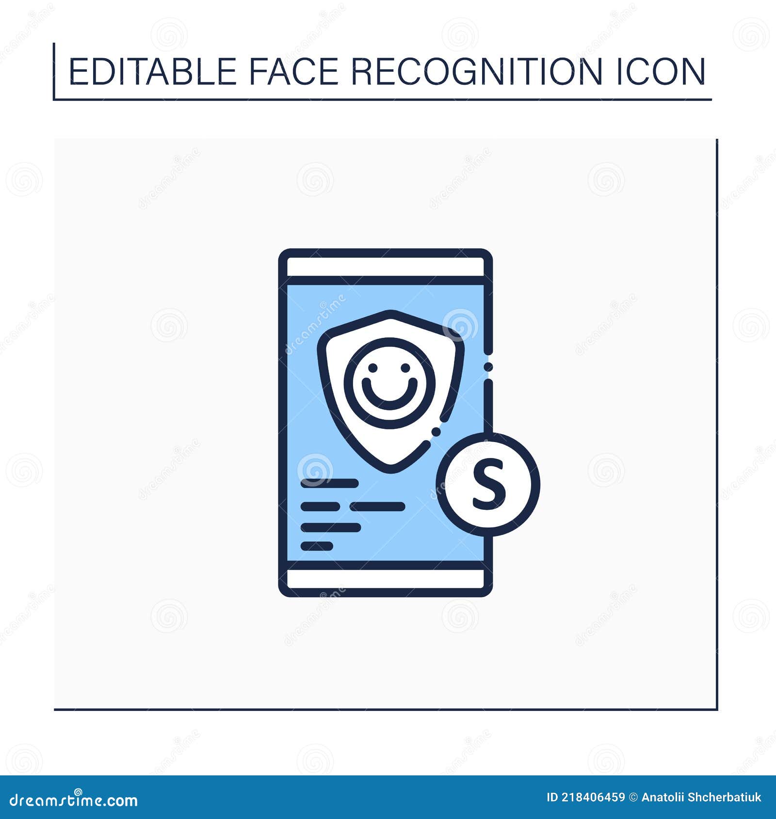 Id Verification Services Line Icon Stock Vector - Illustration of ...