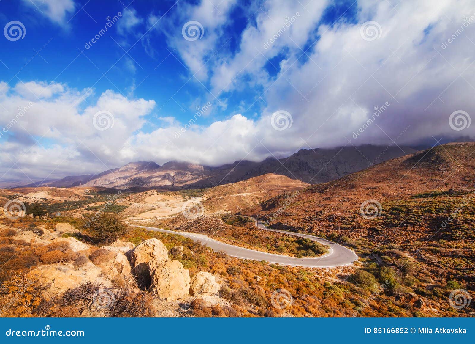 Ida Mountain Range in the South Side of Crete Island Stock Photo ...