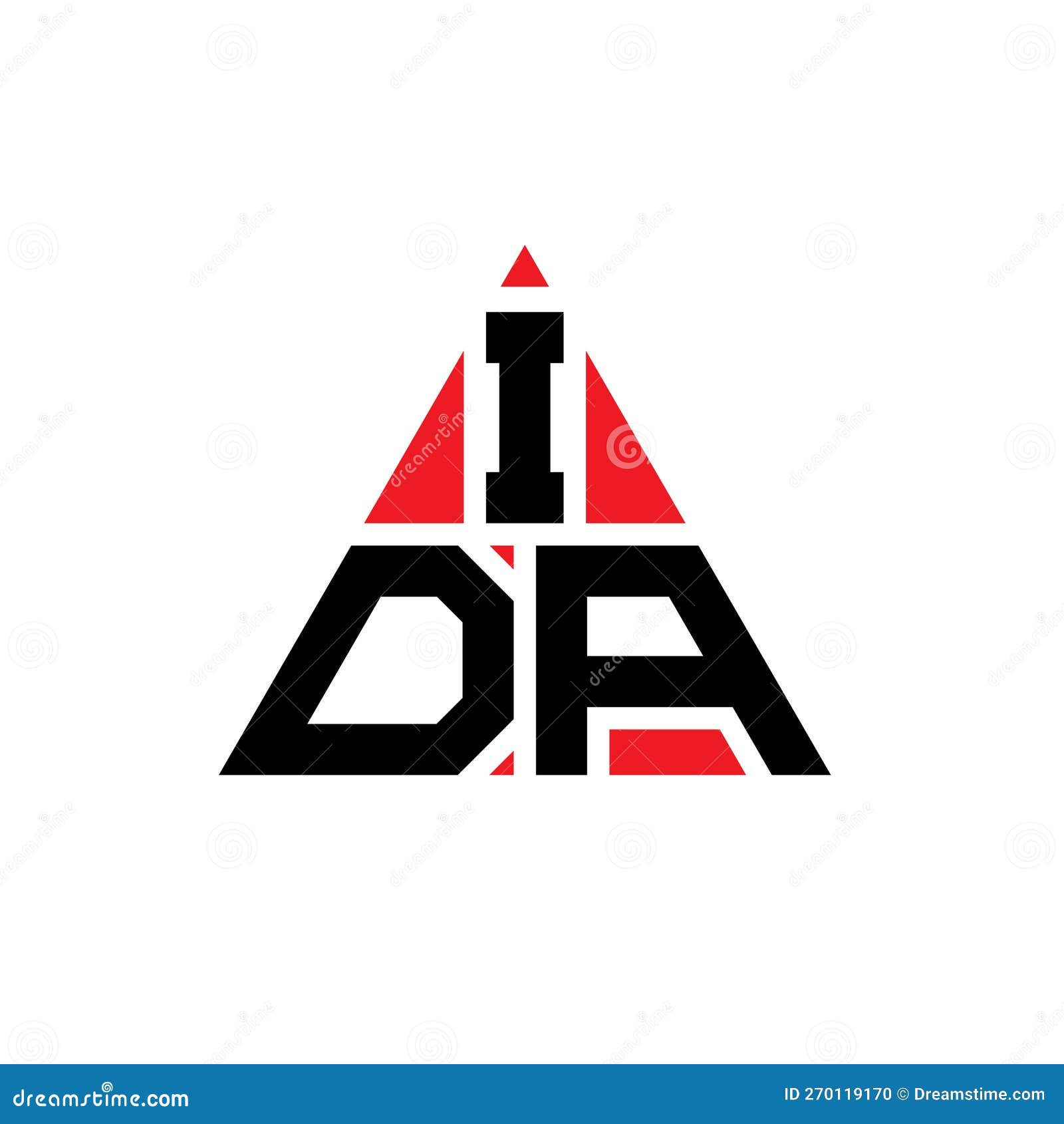IDA Triangle Letter Logo Design With Triangle Shape. IDA Triangle Logo ...