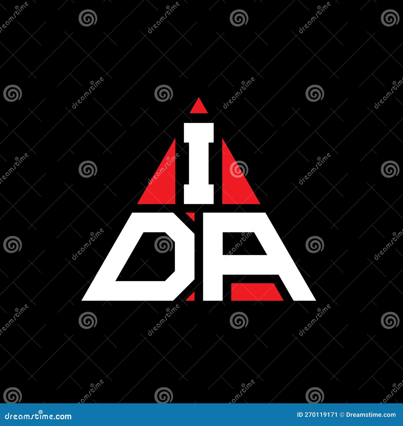 IDA Triangle Letter Logo Design With Triangle Shape. IDA Triangle Logo ...