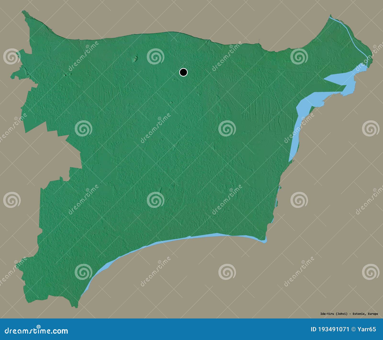 Ida-Viru, County of Estonia, on Solid. Relief Stock Illustration ...