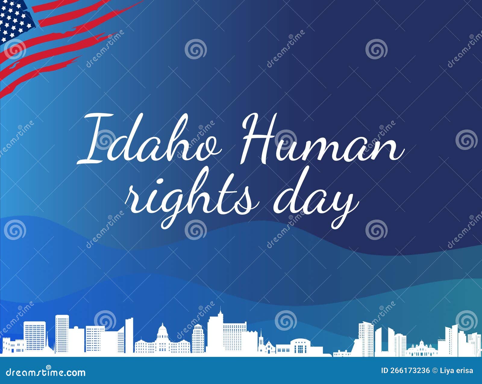 Idaho Human rights day stock illustration. Illustration of states ...