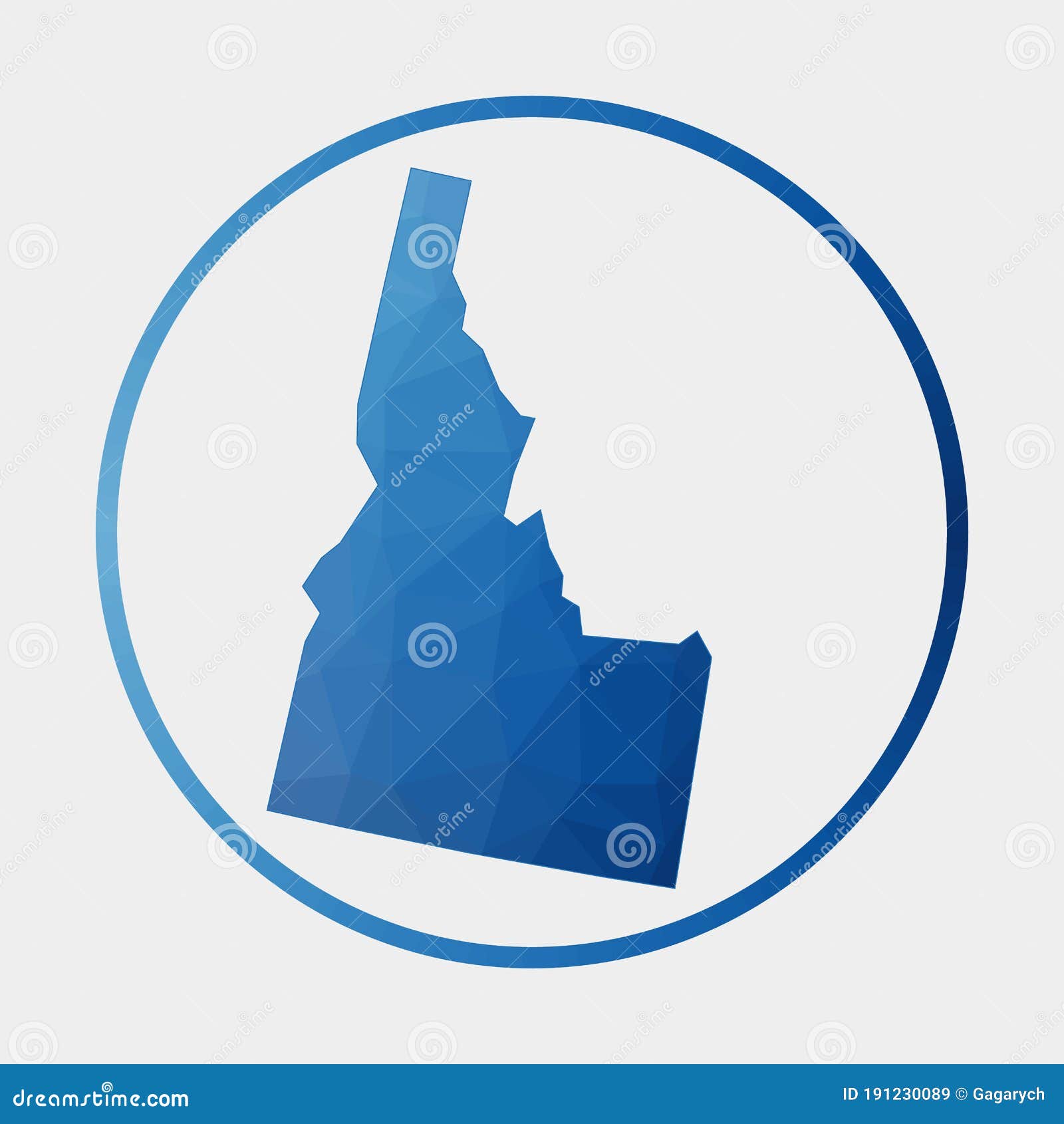 Idaho icon. stock vector. Illustration of purple, border - 191230089