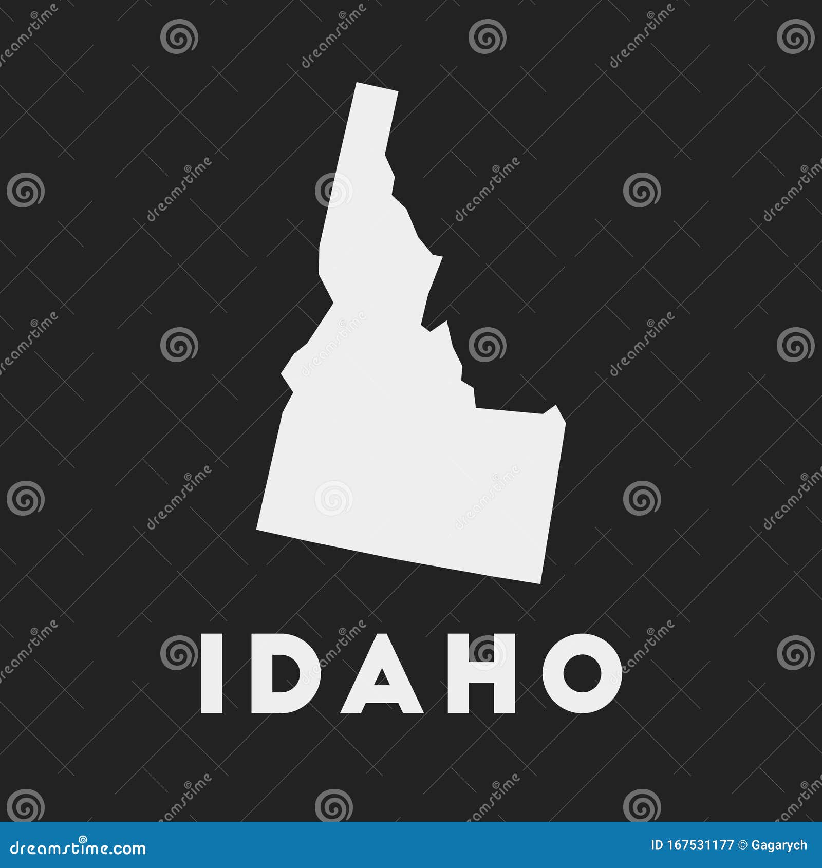 Idaho icon. stock vector. Illustration of contour, chart - 167531177