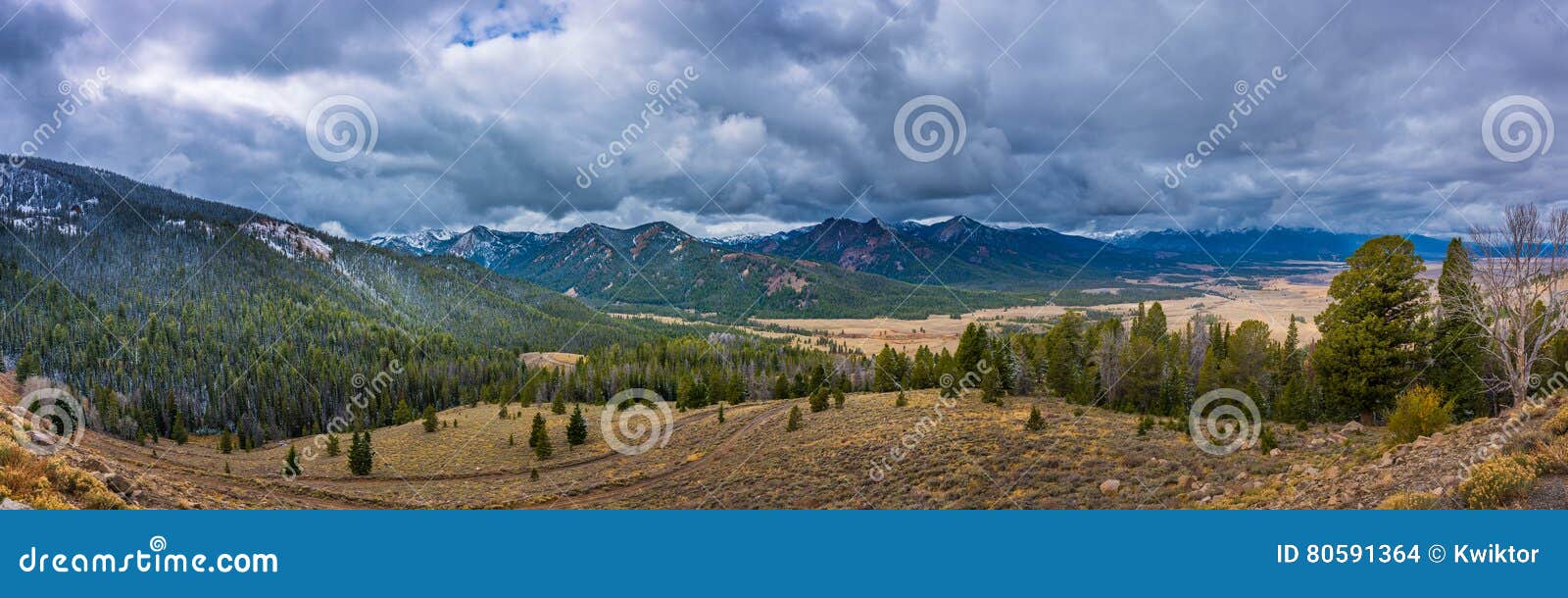 Idaho Landscape Galena Summit Stock Photo - Image of scenic, snowyside ...