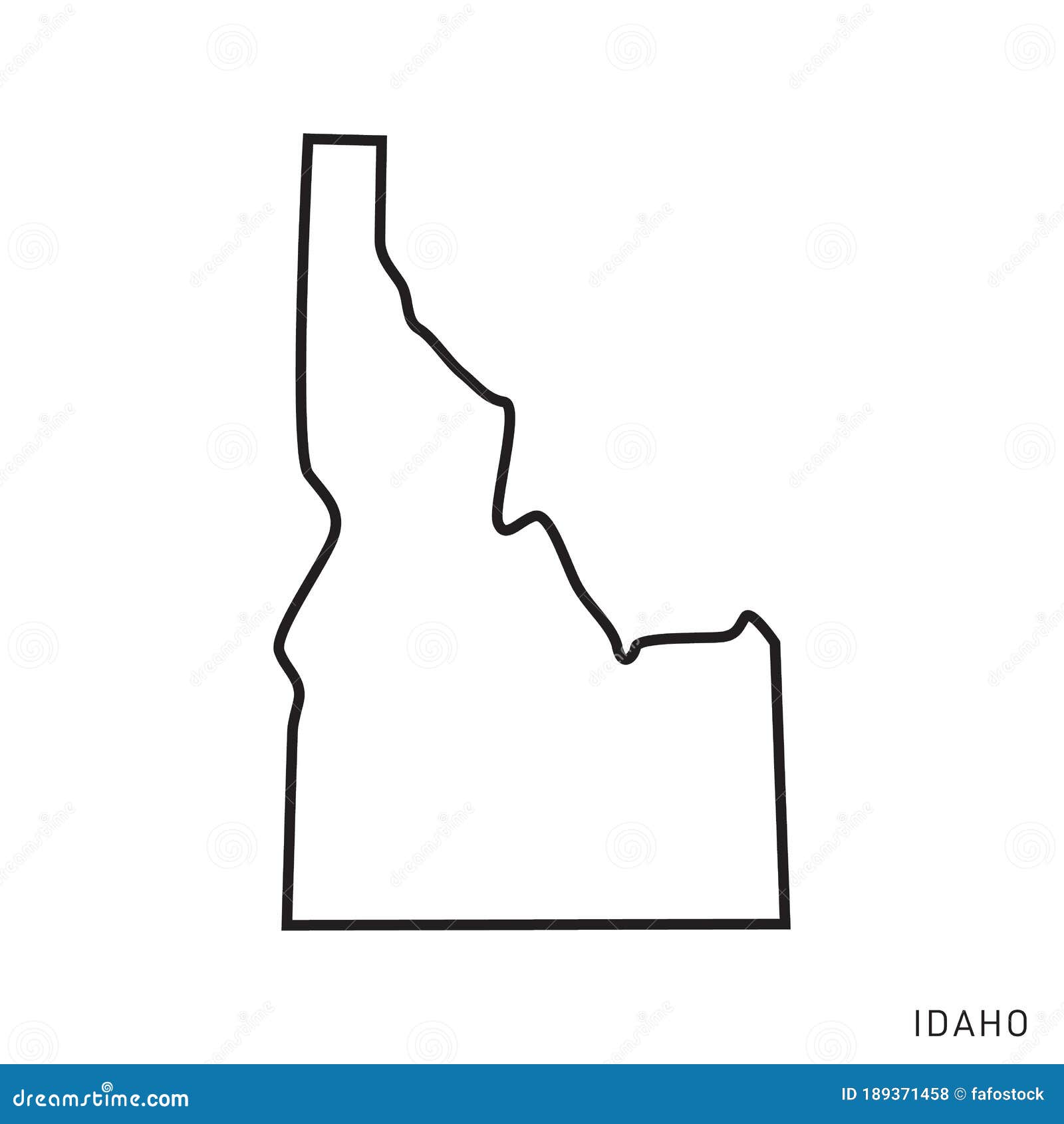 Idaho Map Outline Vector Design Template. Editable Stroke Stock Vector ...