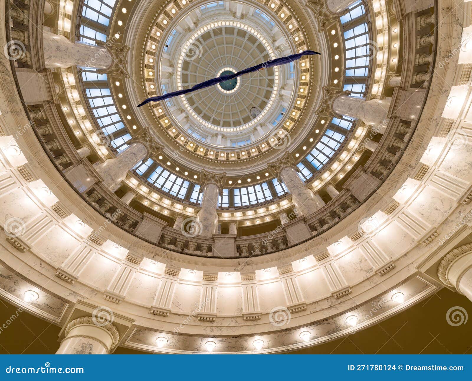 Idaho State Capital Rotunda Looking Up into the Dome Stock Photo ...