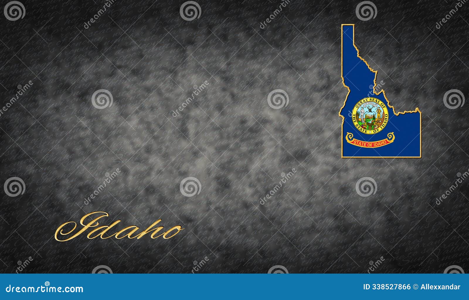 Idaho Symbols, Map of Idaho Stock Photo - Image of music, biodiversity ...