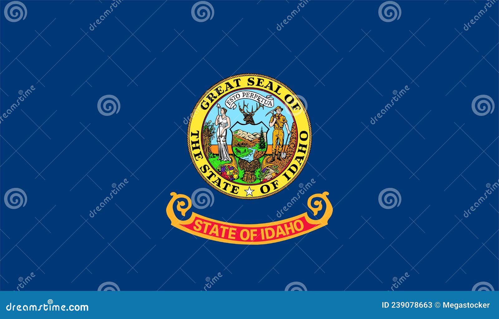 Idaho US State Vector Illustration Stock Vector - Illustration of ...