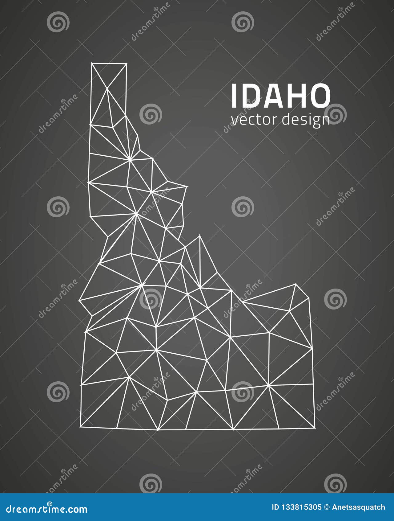 Idaho Vector Outline Vector Map Stock Vector - Illustration of idaho ...