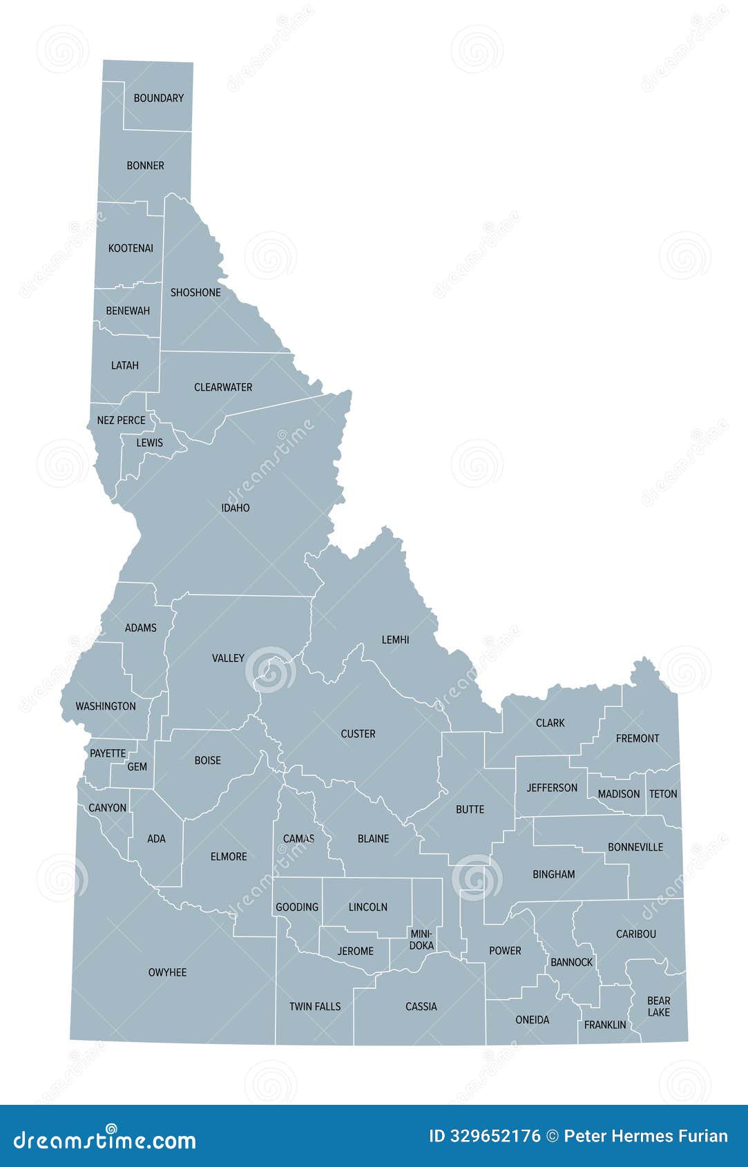 Idaho, U.S stock vector. Illustration of land, kootenai - 329652176