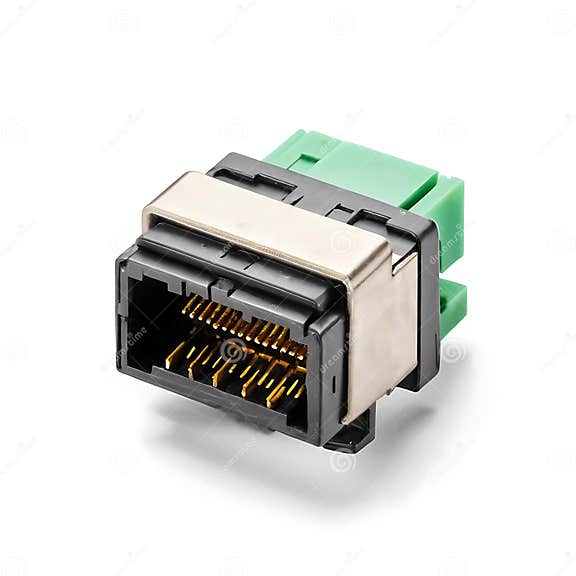 IDC Connector Isolated on a White Background Stock Illustration ...