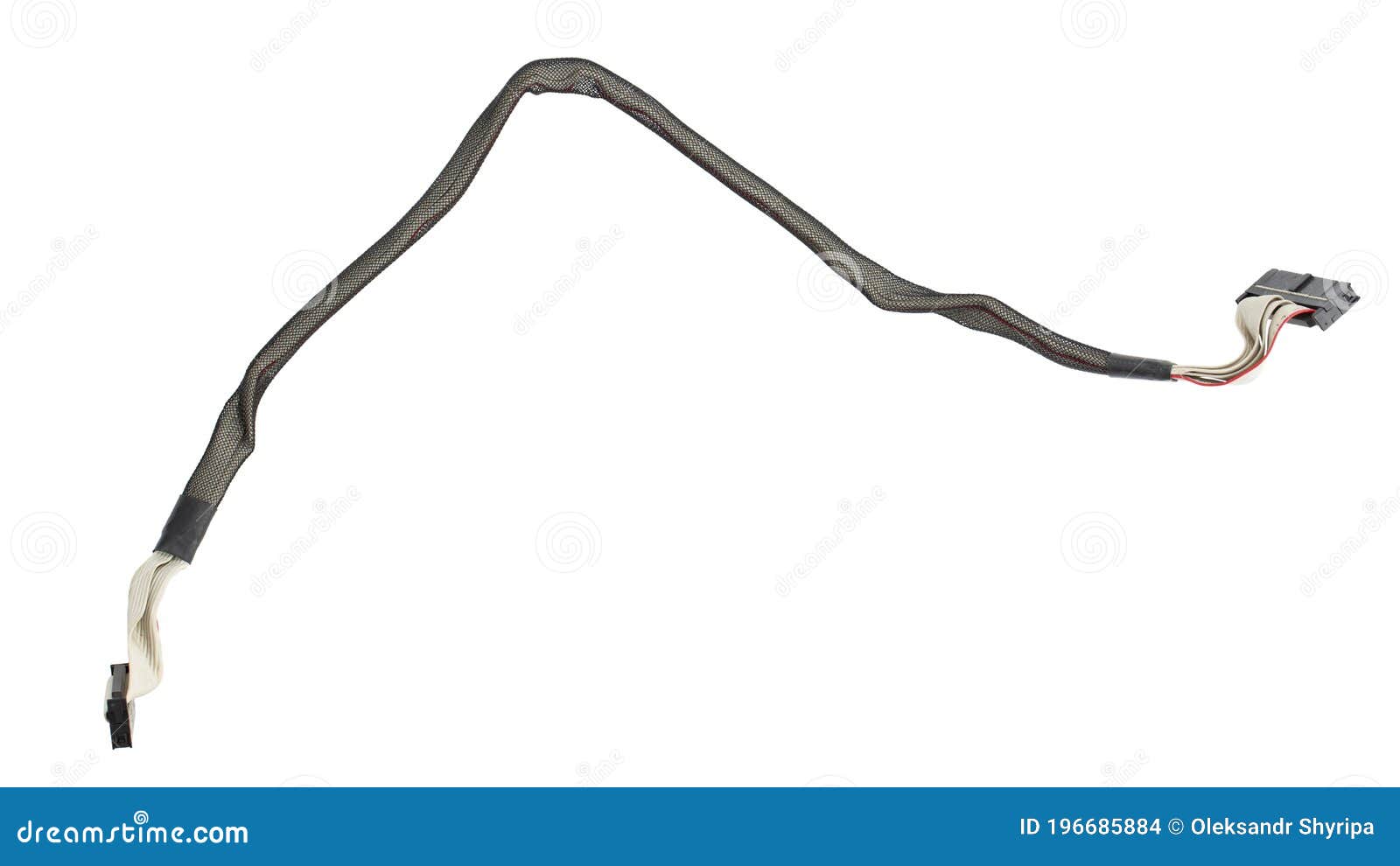 IDE Computer Cable Isolated White Background. ATA, PATA Stock Photo ...