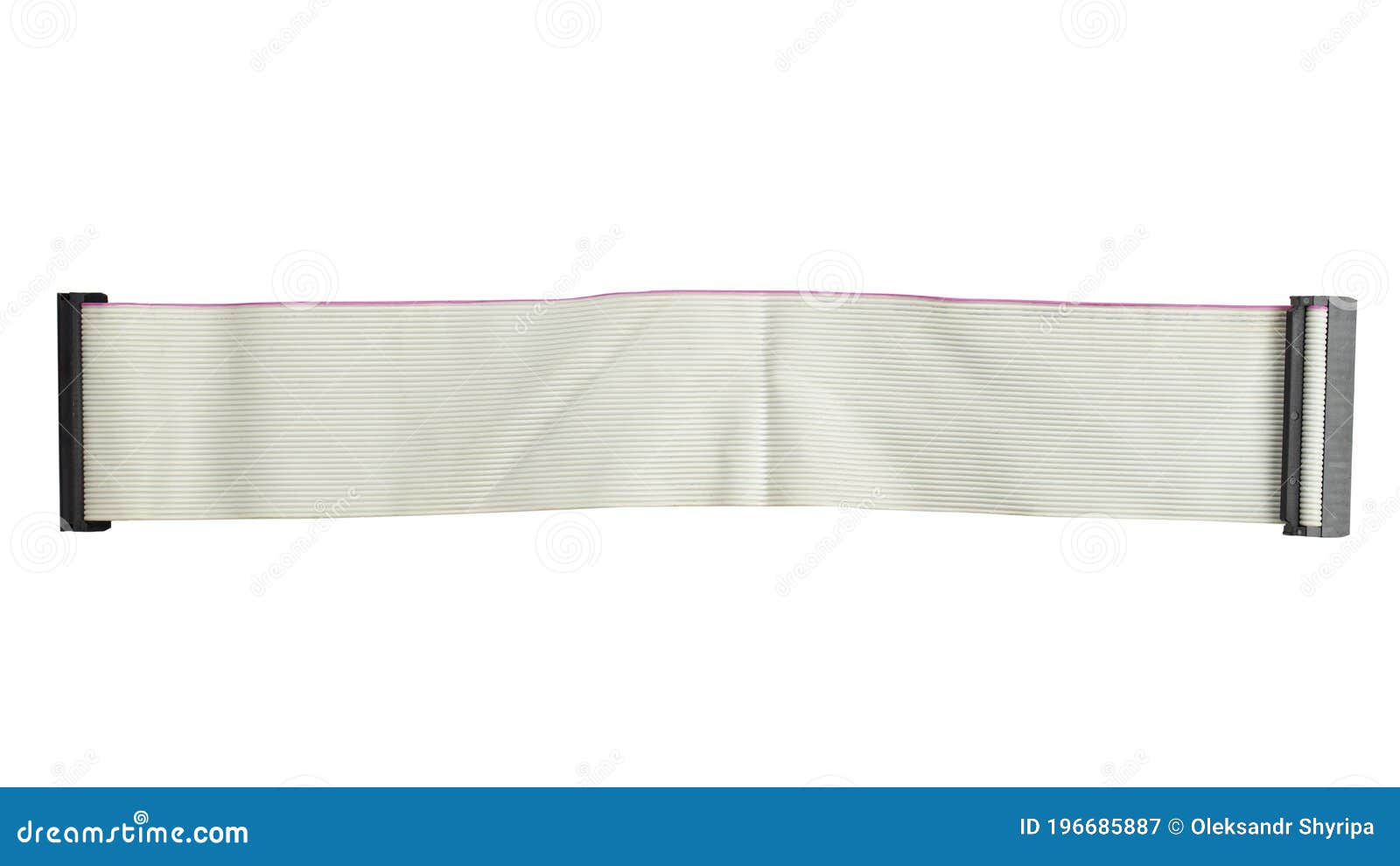 IDE Computer Cable Isolated White Background. ATA, PATA Stock Image ...