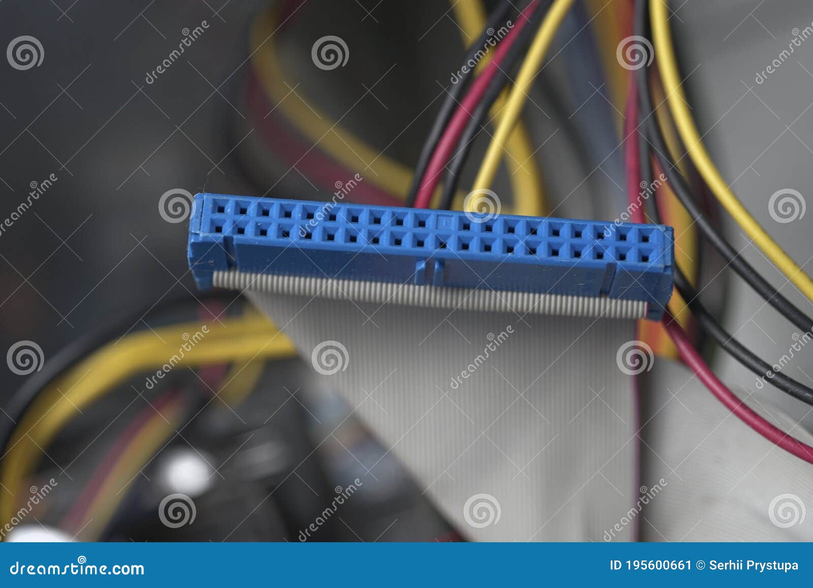 IDE Connector on the Computer, Close-up Stock Image - Image of dimm ...