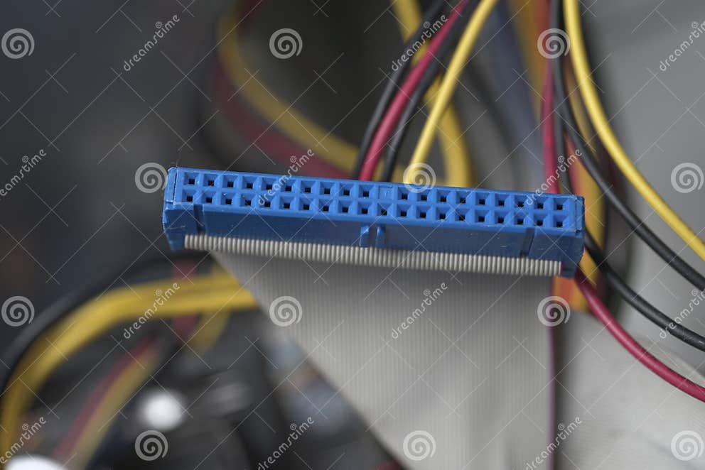 IDE Connector on the Computer, Close-up Stock Image - Image of dimm ...