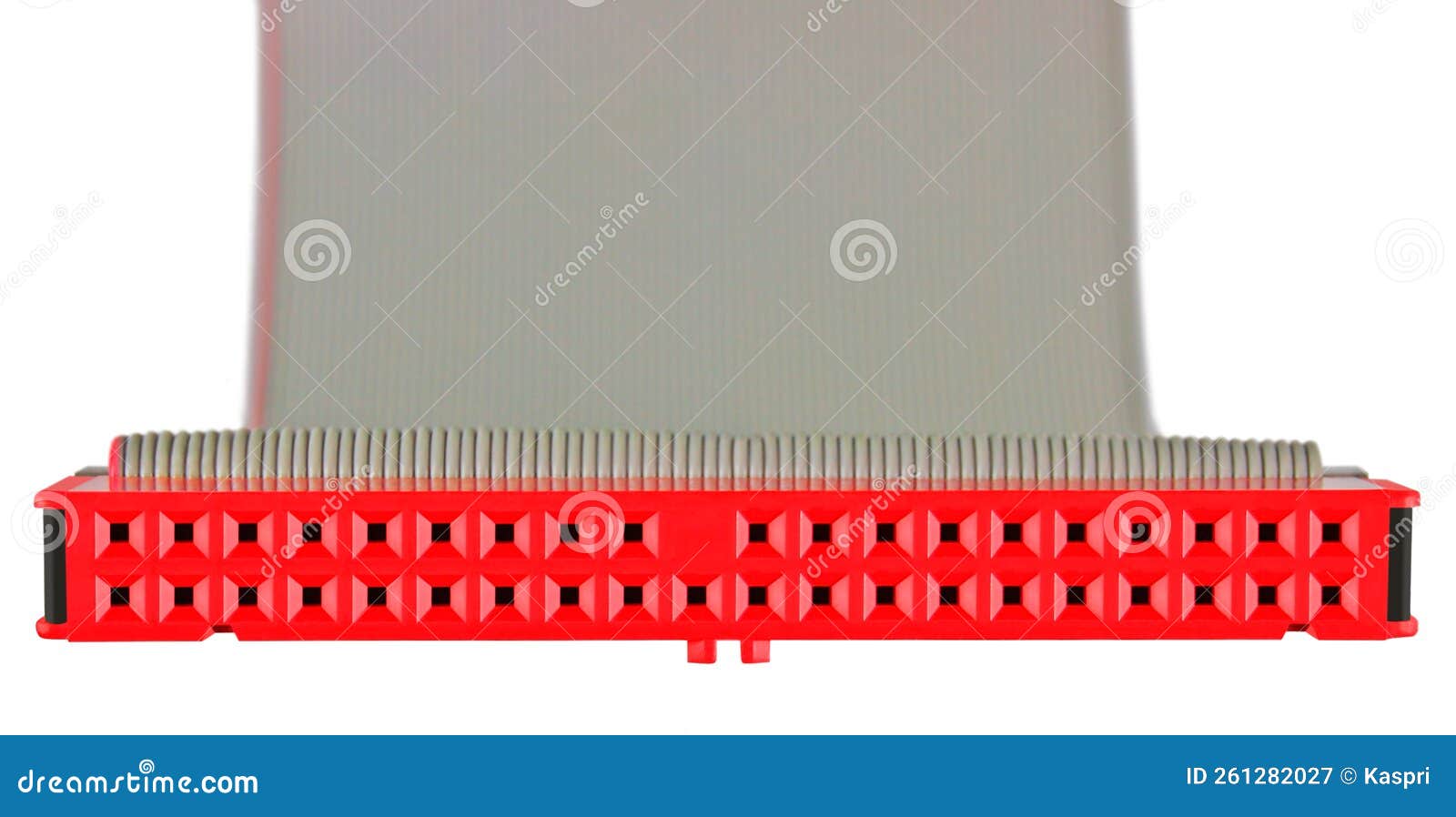 IDE Connector Plug in Red, Flat Grey Ribbon Interface Cable for PC ...