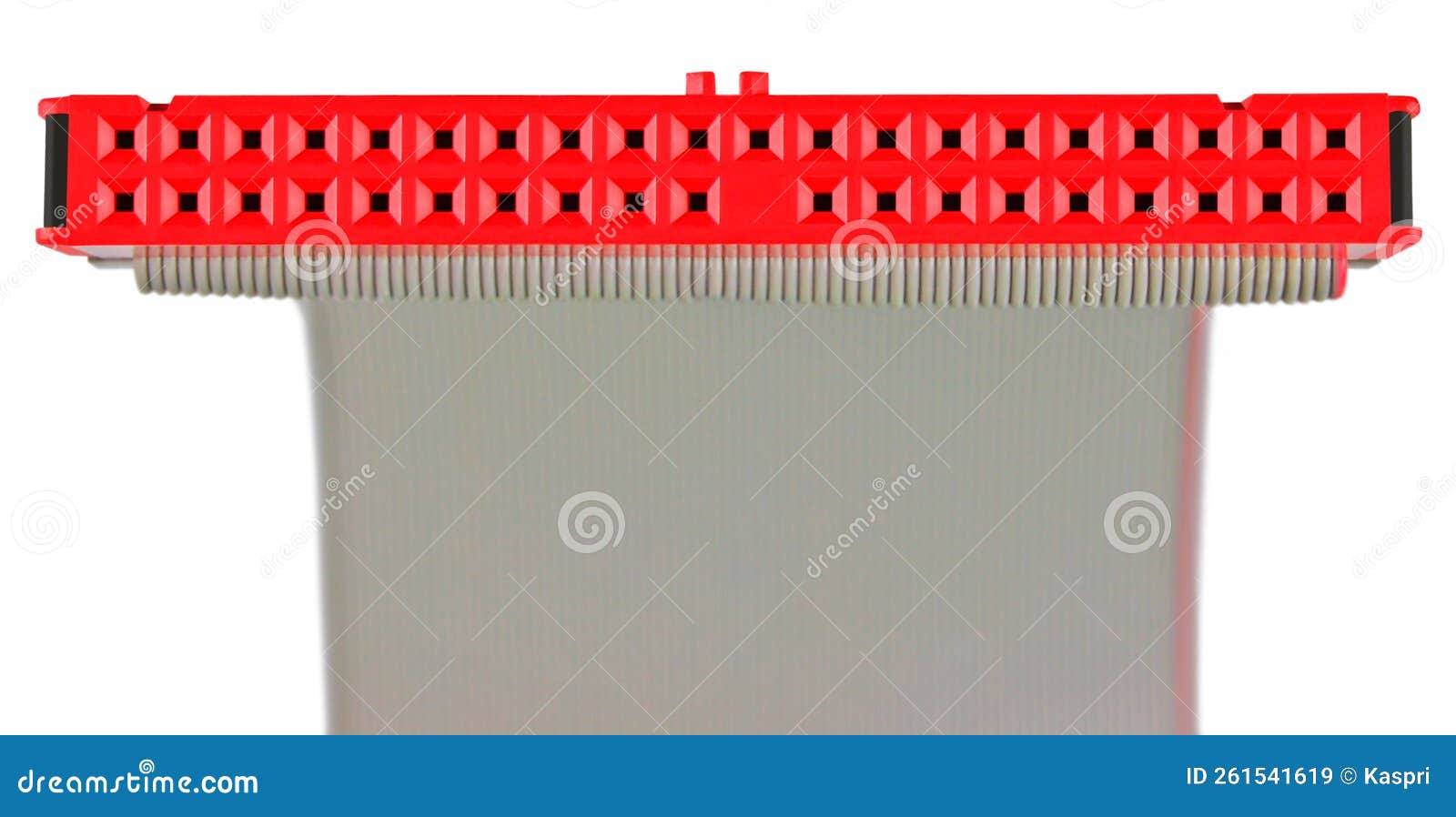 IDE Connector Plug in Red, Flat Grey Ribbon Interface Cable for PC ...