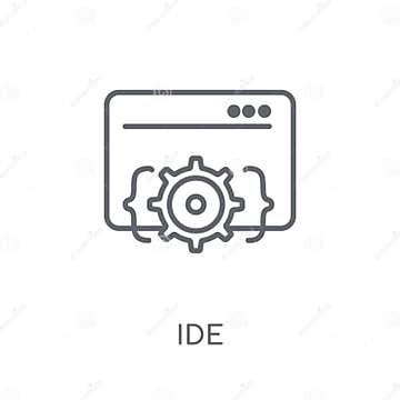 IDE Linear Icon. Modern Outline IDE Logo Concept on White Backgr Stock ...