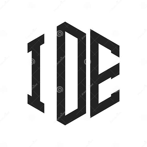 IDE Logo Design. Initial Letter IDE Monogram Logo Using Hexagon Shape ...