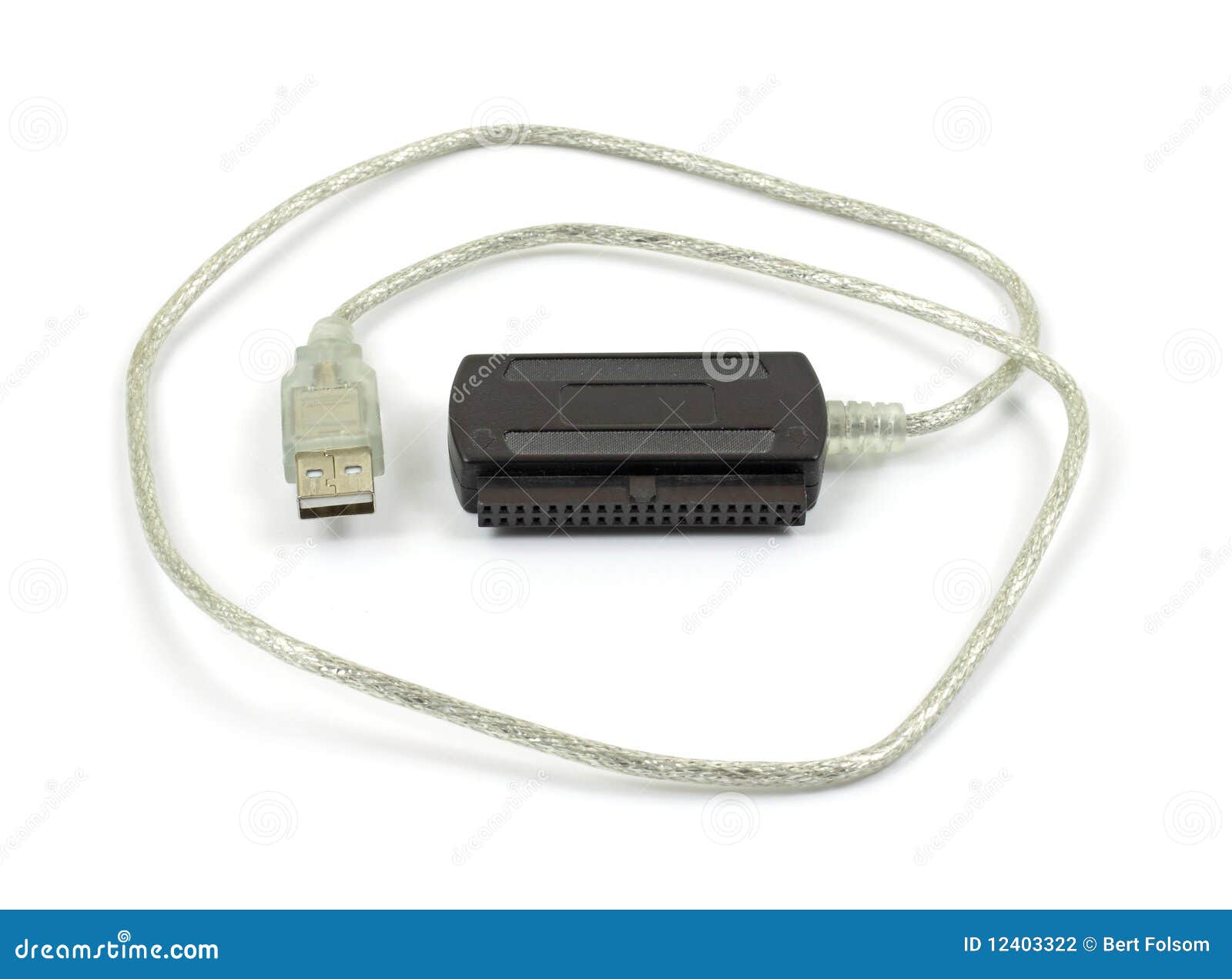 IDE to USB cord stock photo. Image of drive, device, covered - 12403322