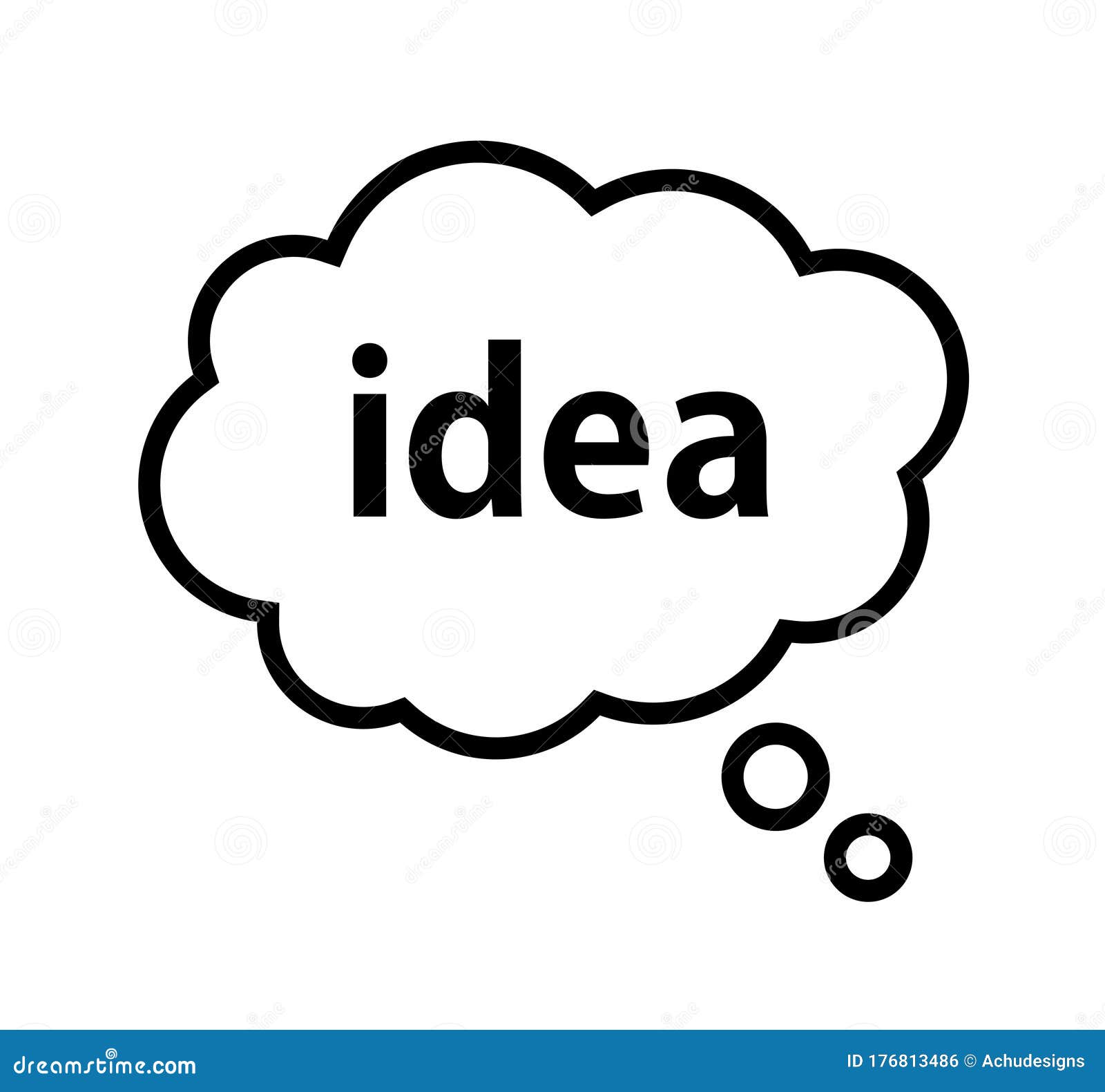 Idea speech bubble stock vector. Illustration of creative - 176813486