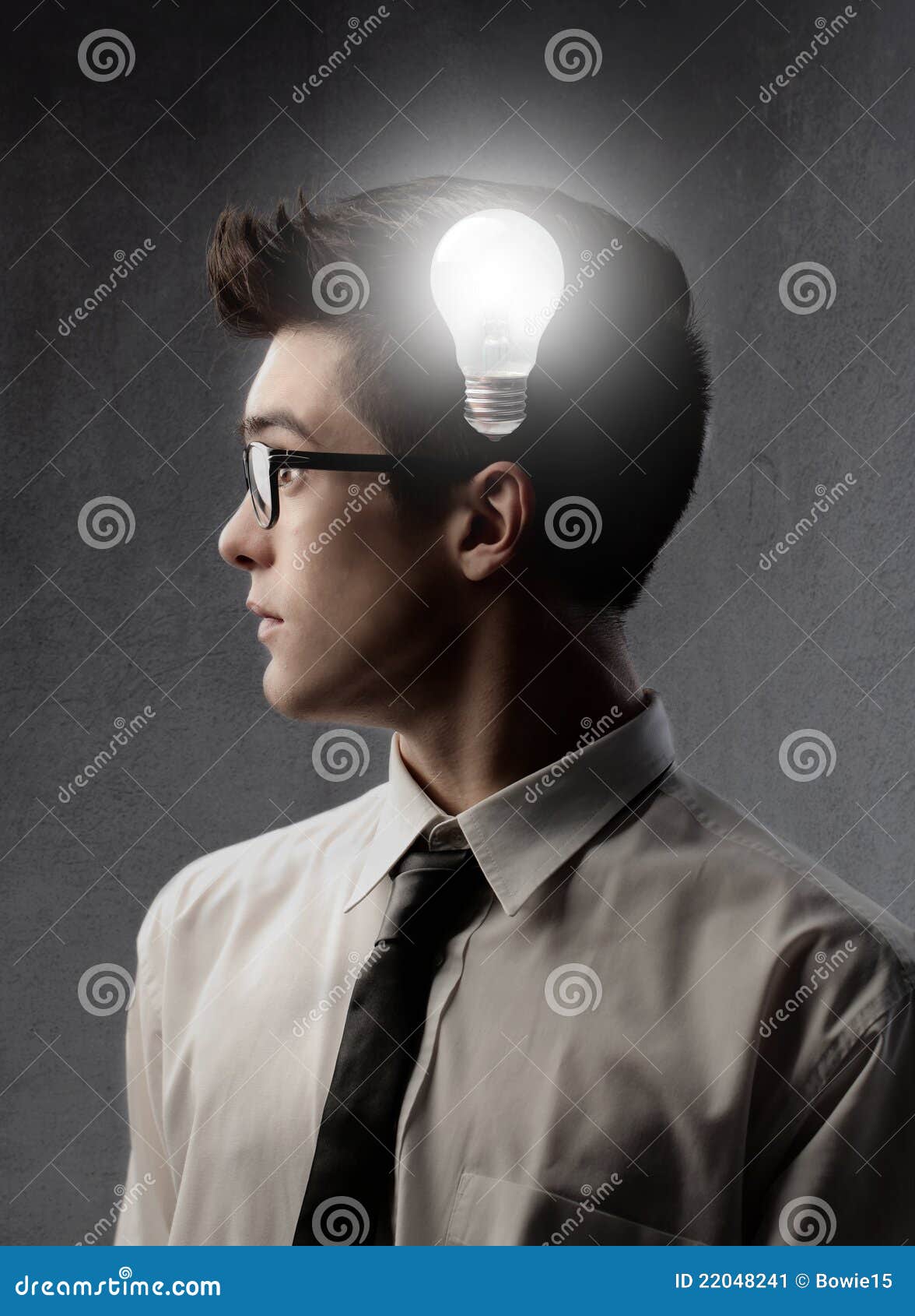 Idea stock image. Image of success, illuminated, portrait - 22048241