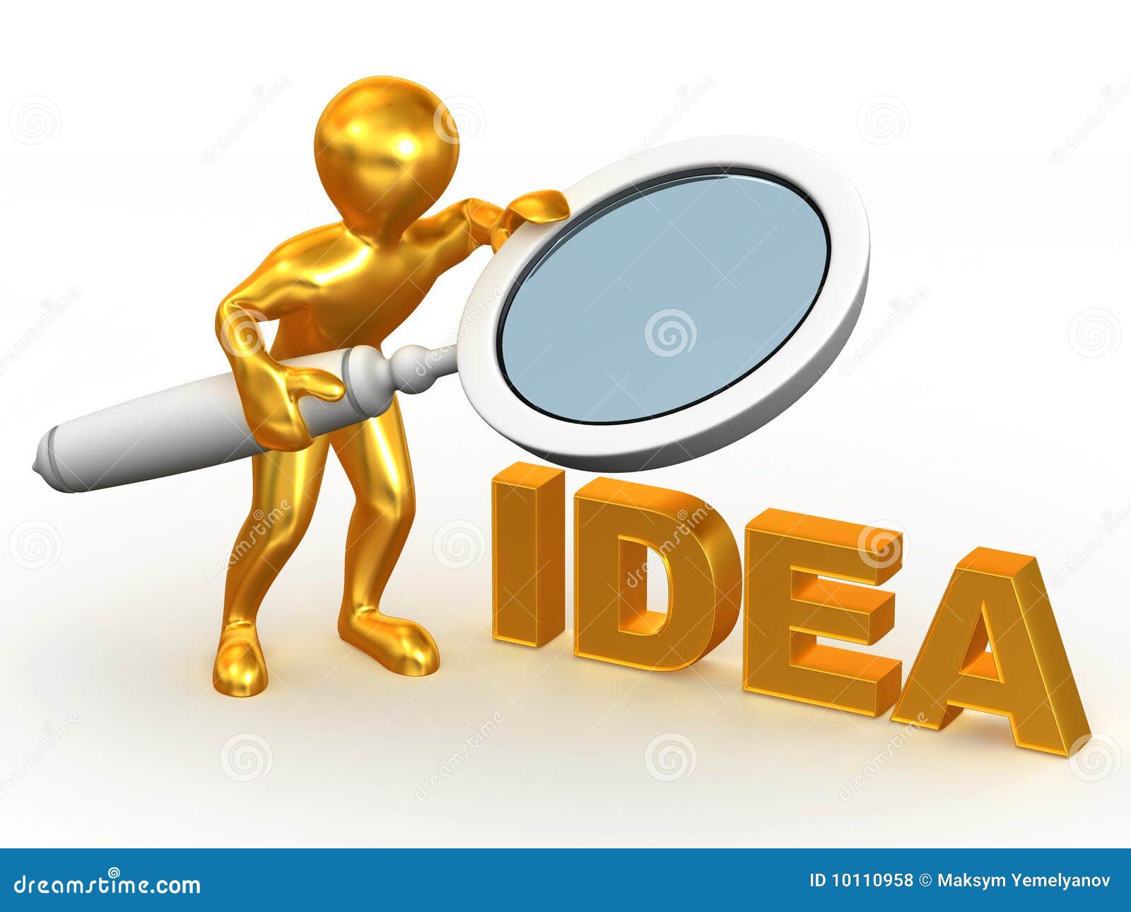 Idea. 3d stock illustration. Illustration of control - 10110958