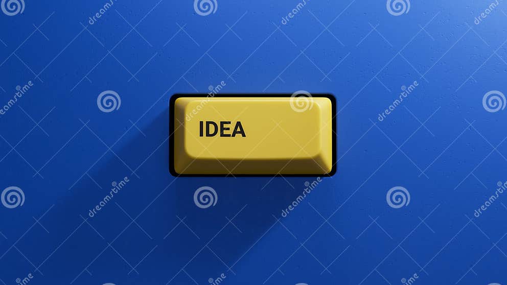 Idea.3D Illustration of Button of Keyboard of a Modern Computer Stock ...
