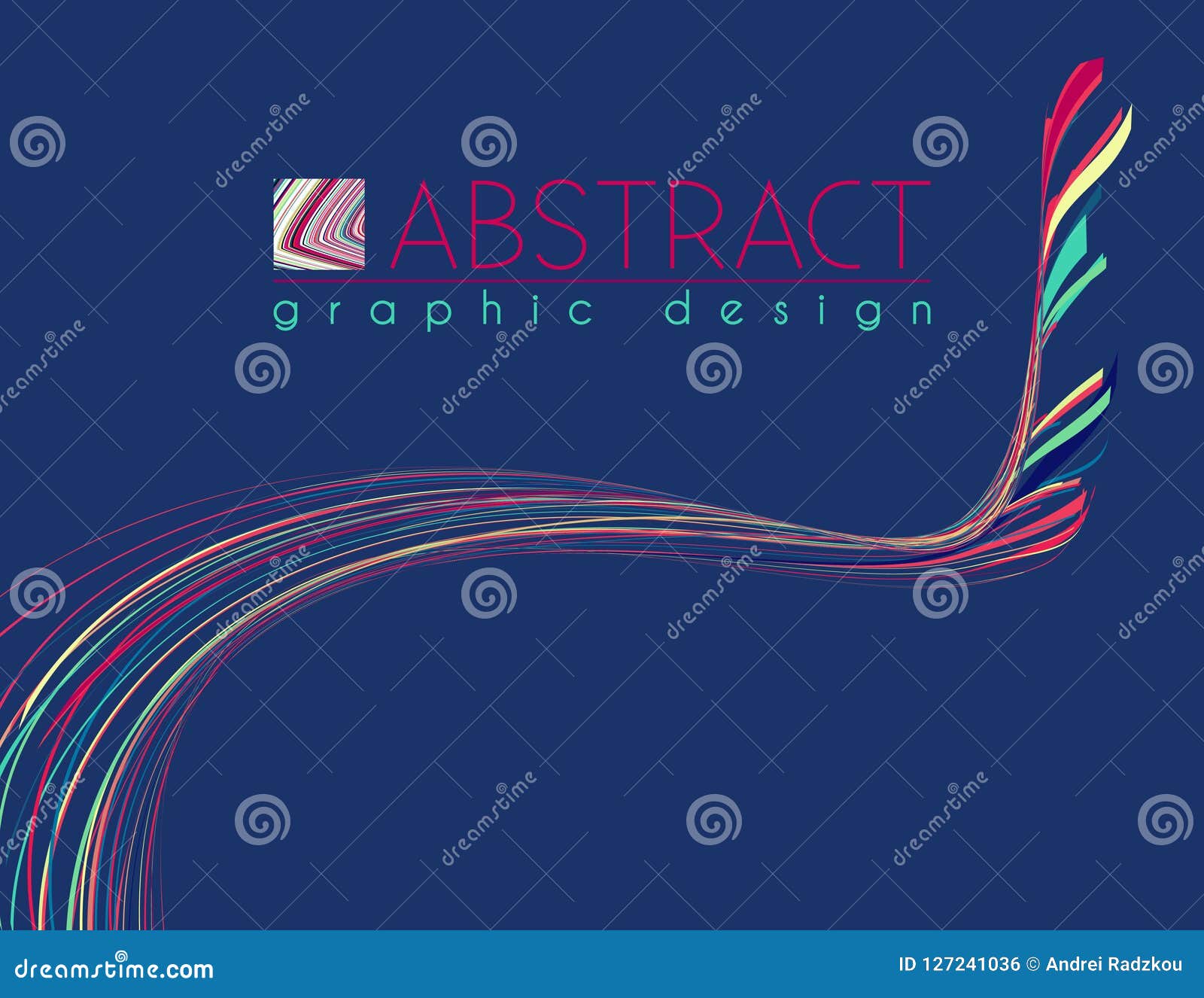 Idea. Abstract Template with Particolored Strips Stock Vector ...