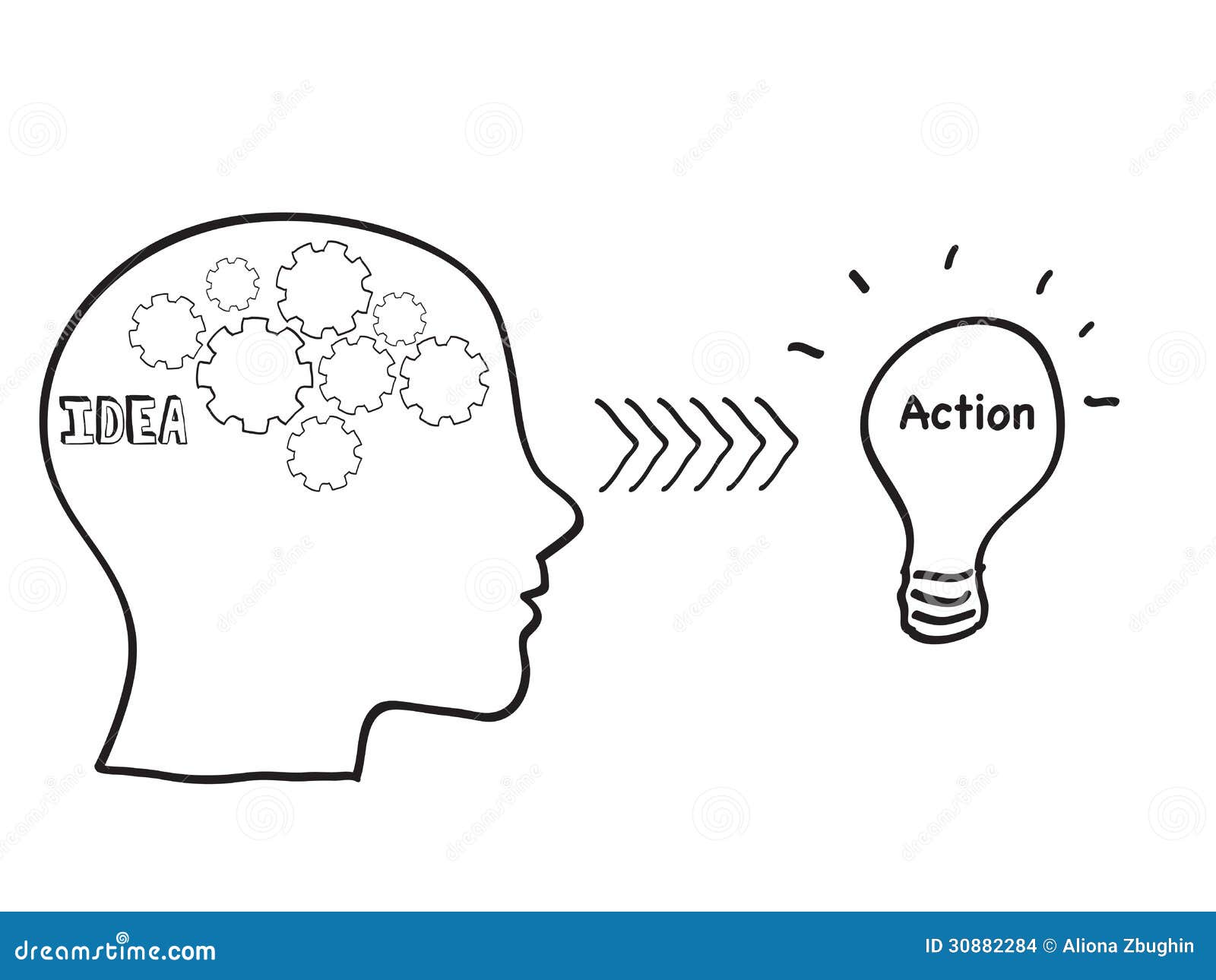 Idea action stock vector. Illustration of sign, occupation - 30882284