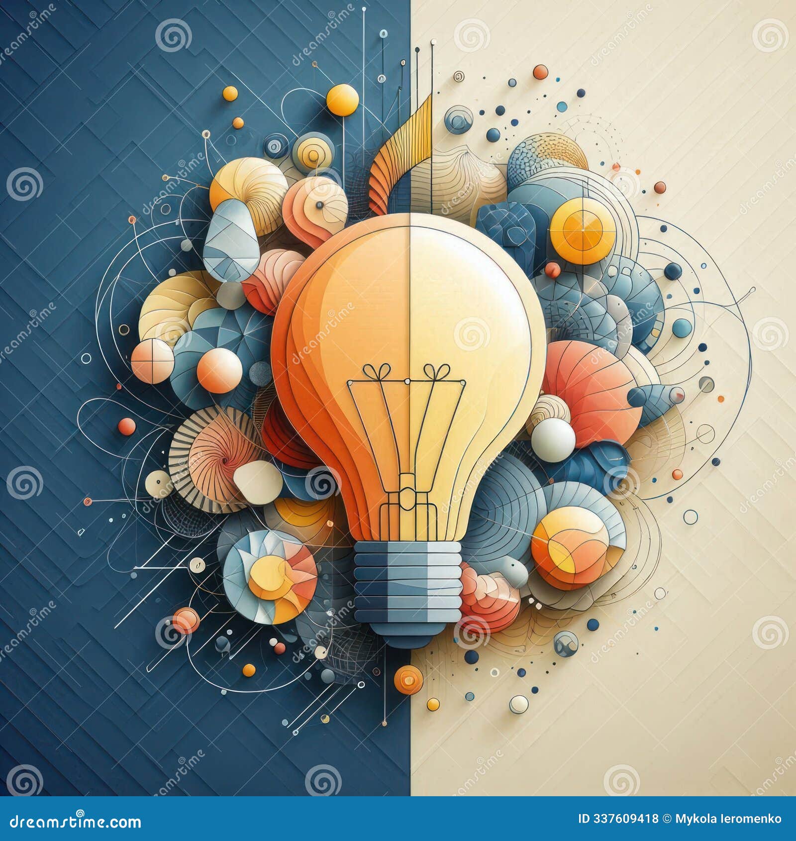 The Idea As a Light Source in the World of Geometry. Stock Photo ...