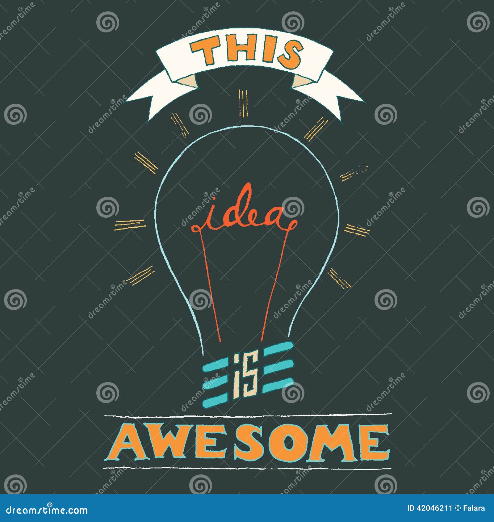 Idea Awesome stock vector. Illustration of innovation - 42046211