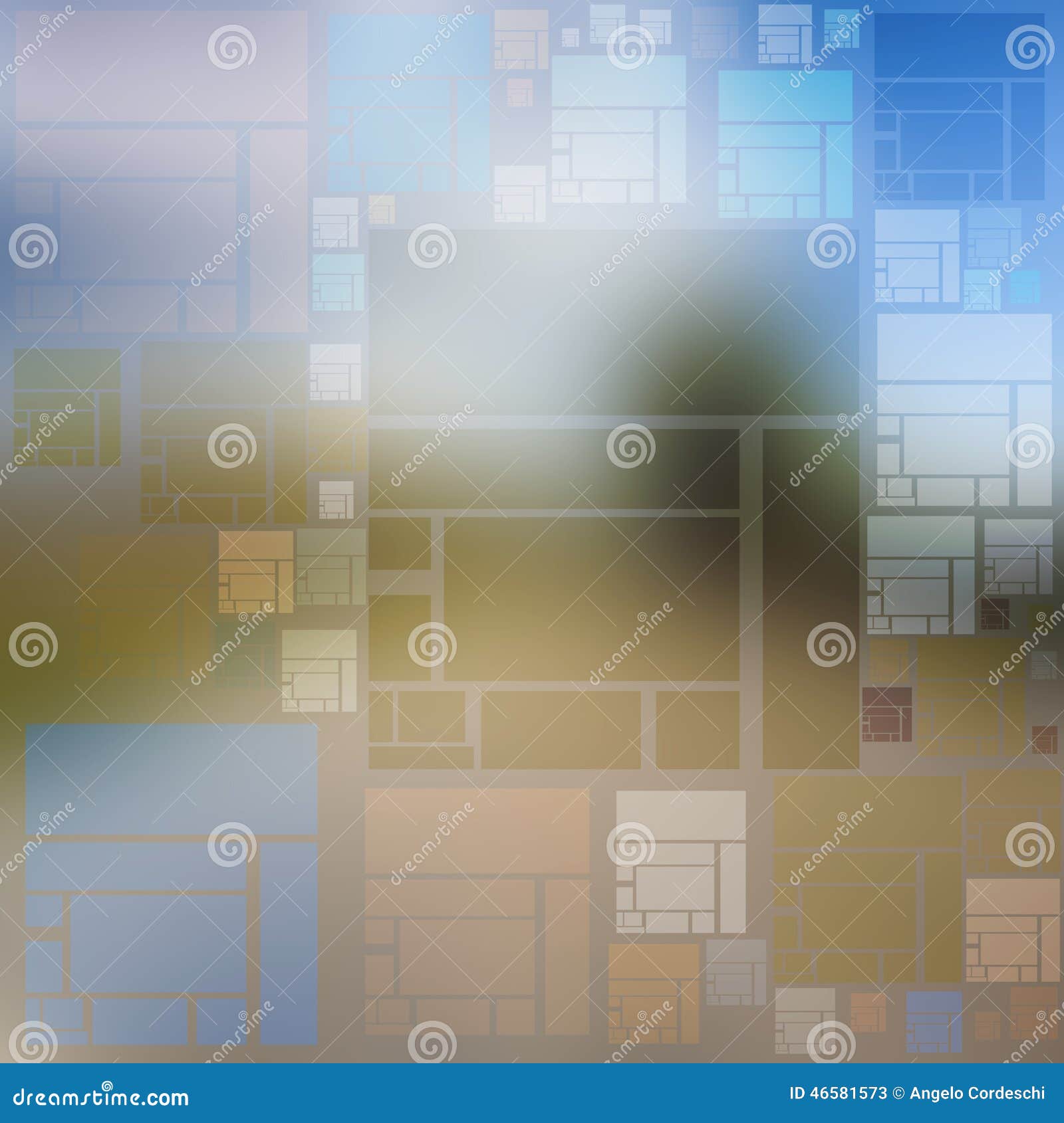 Bubble Fade Rectangle Shape