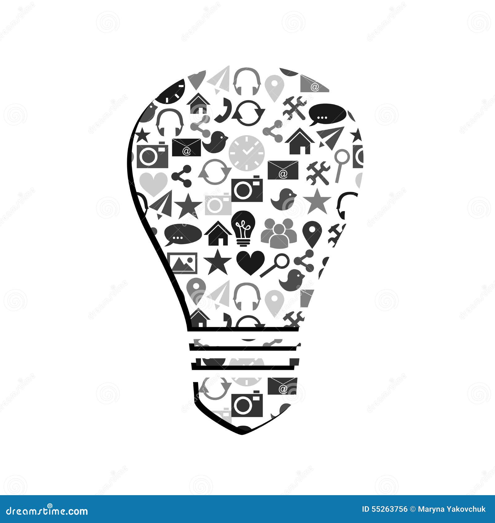 Idea it black stock vector. Illustration of setting, technologies ...
