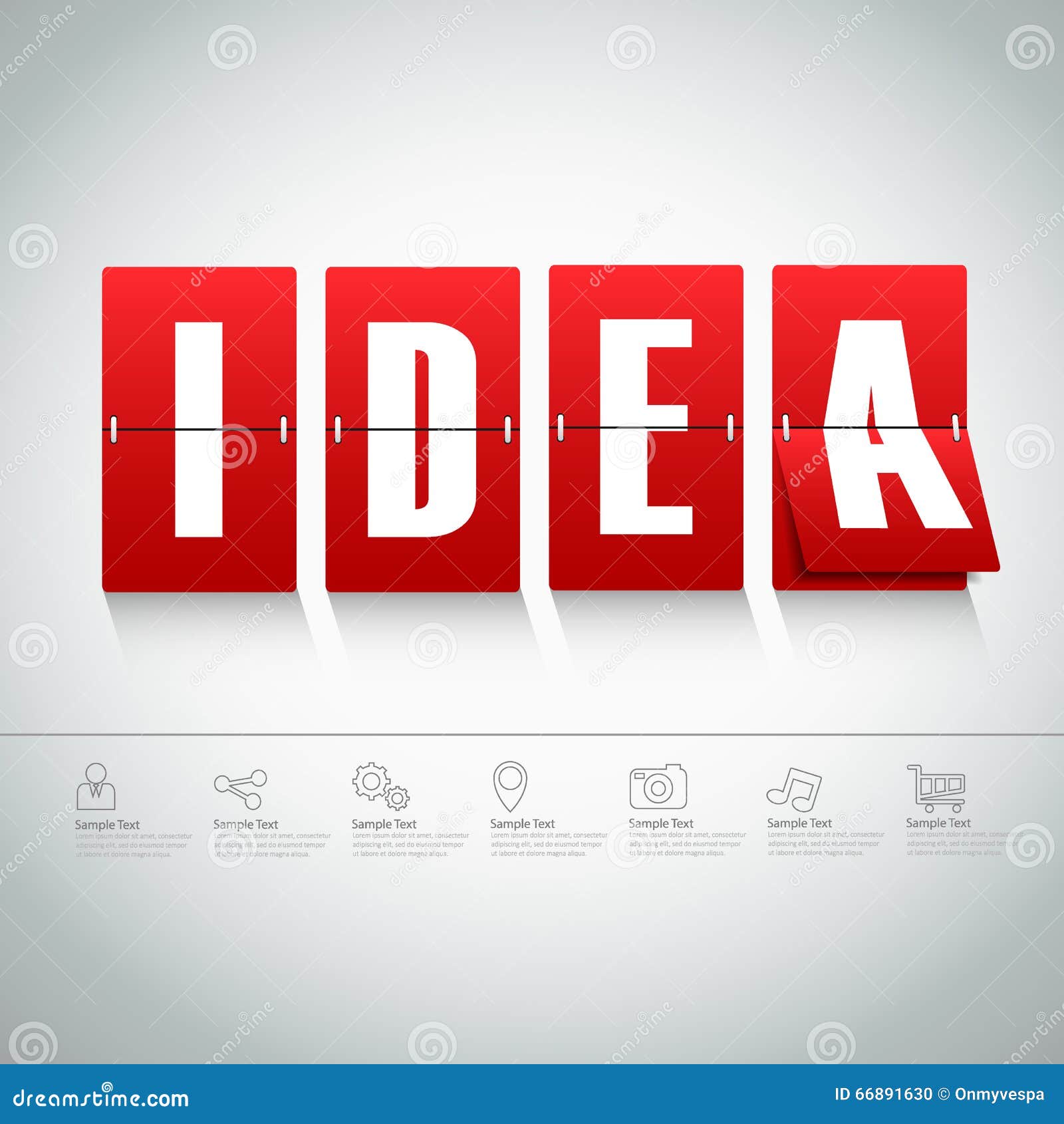 Idea Board with Icon Set for Business Concept Stock Vector ...