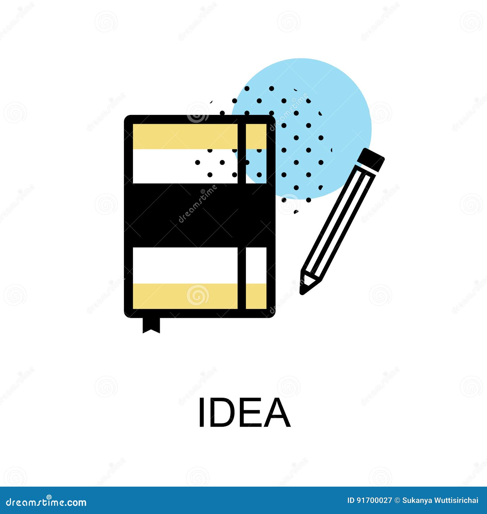 Idea Book Graphic Icon.Vector Illustration. Stock Illustration ...
