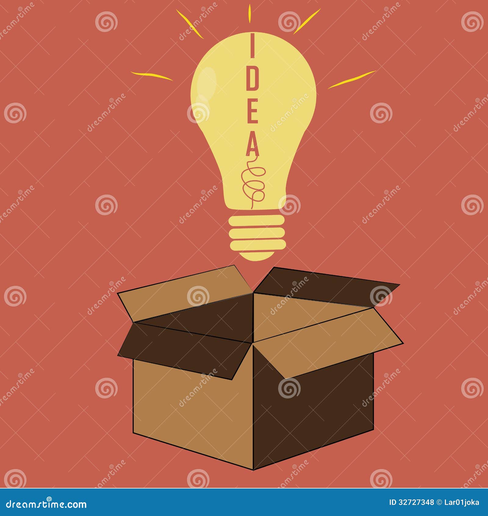 Idea from a box stock vector. Illustration of filament - 32727348
