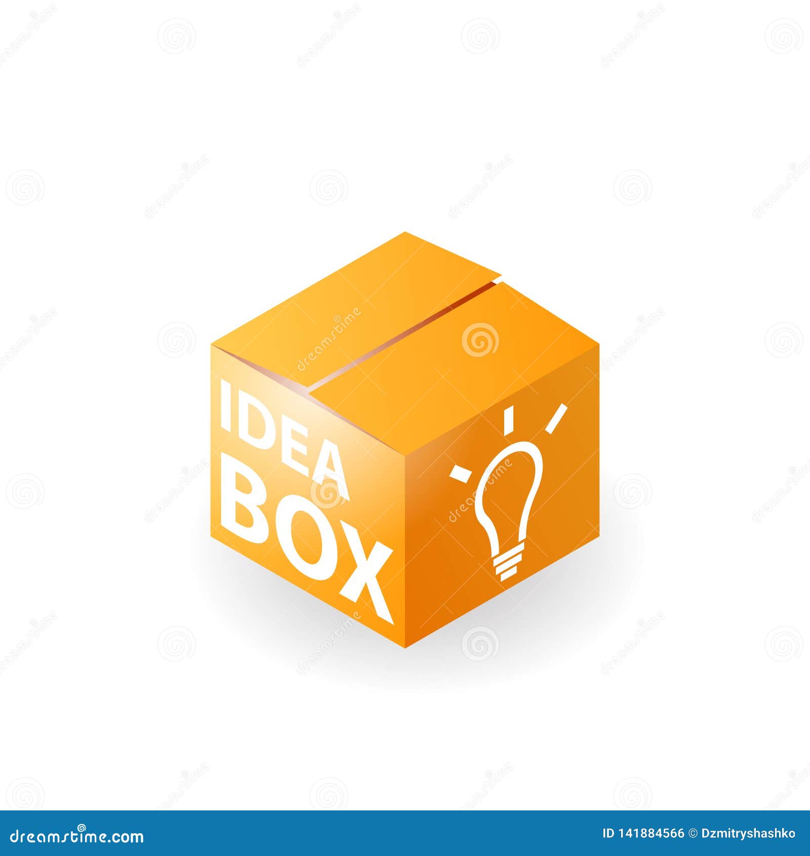 Idea box icon stock vector. Illustration of minimal - 141884566