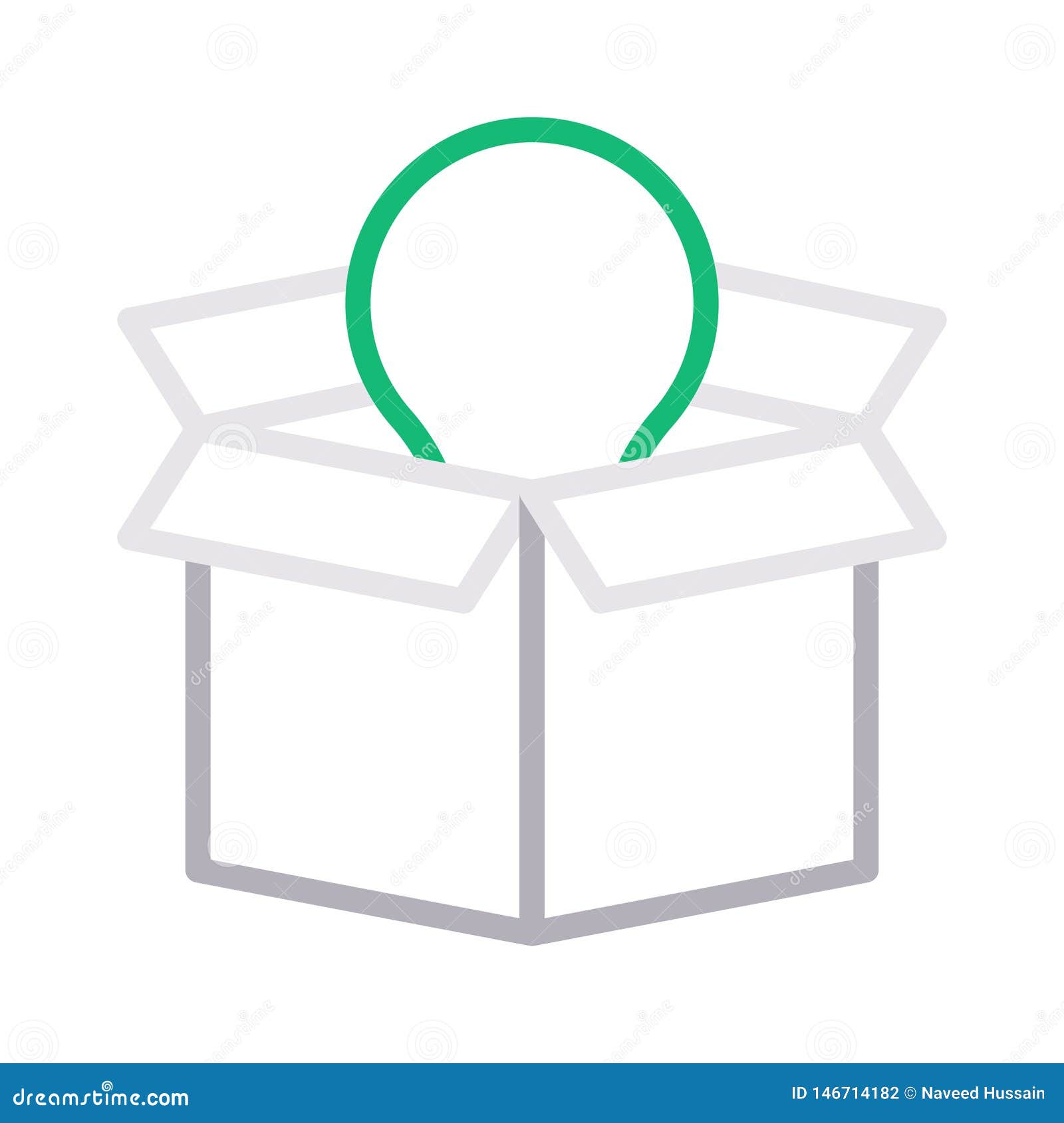 Idea Box Thin Line Color Vector Icon Stock Vector - Illustration of ...