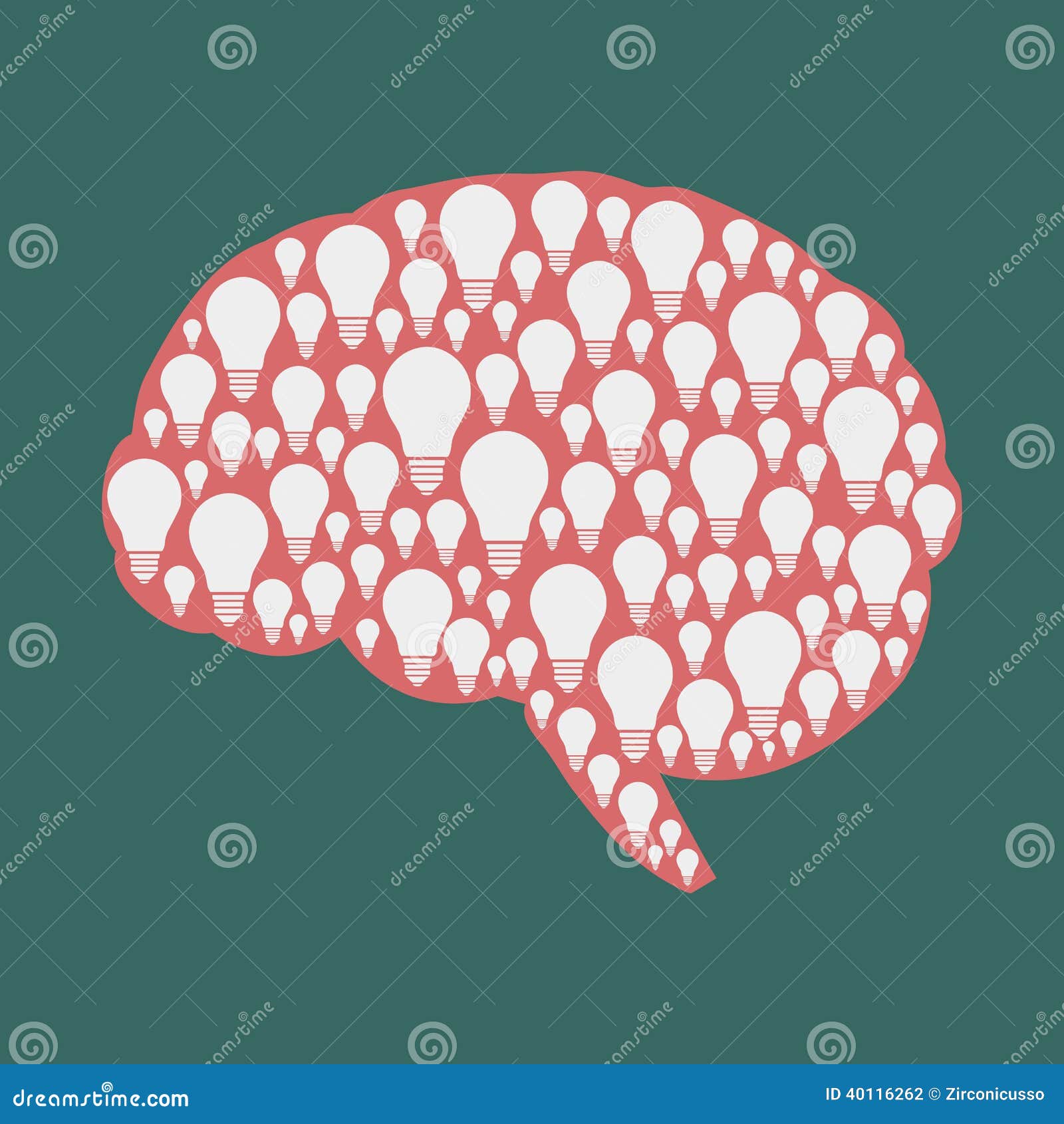 Idea in brain stock illustration. Illustration of success - 40116262