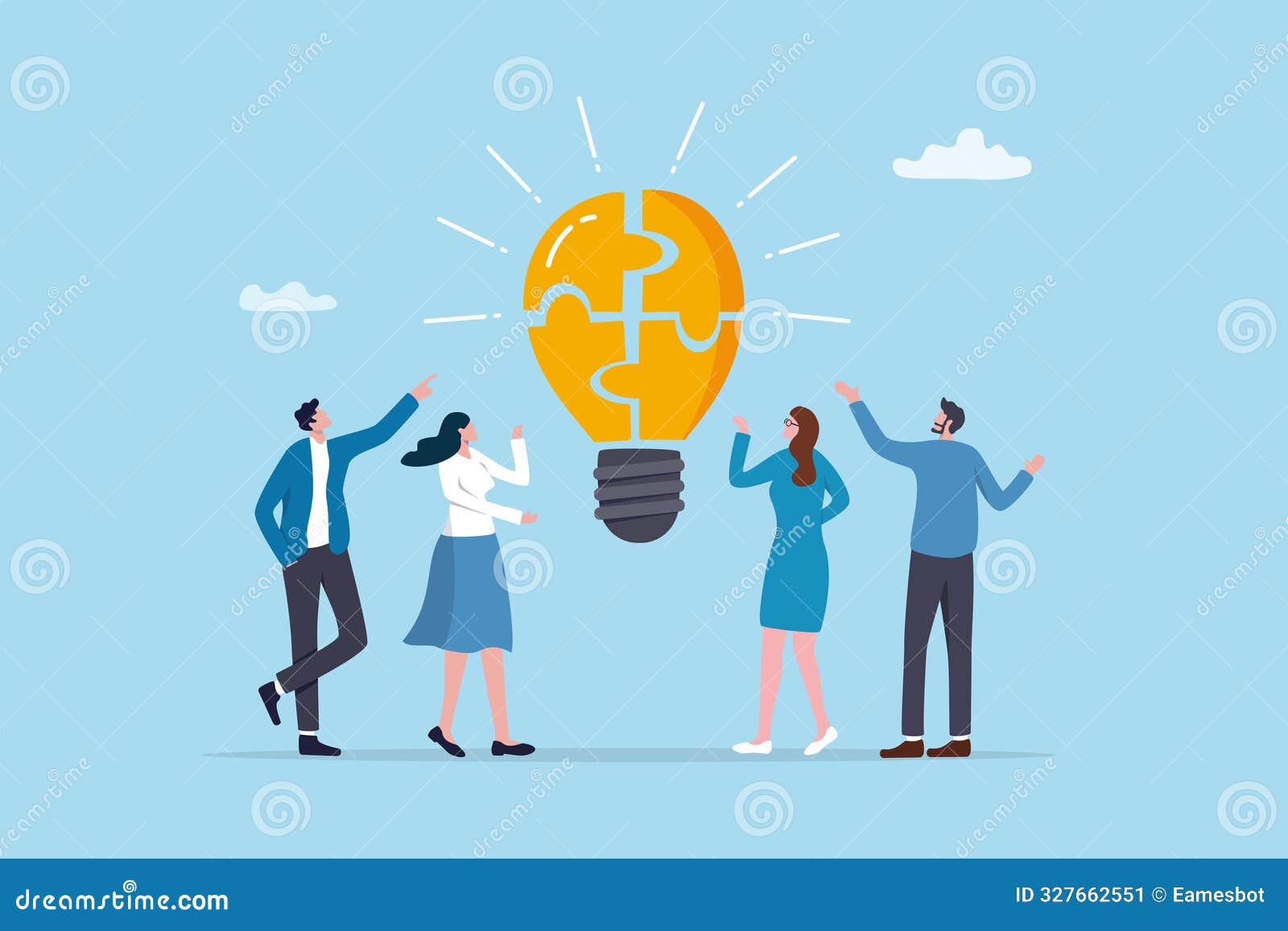 Idea Brainstorming, Cooperation or Collaboration To Get Solution ...