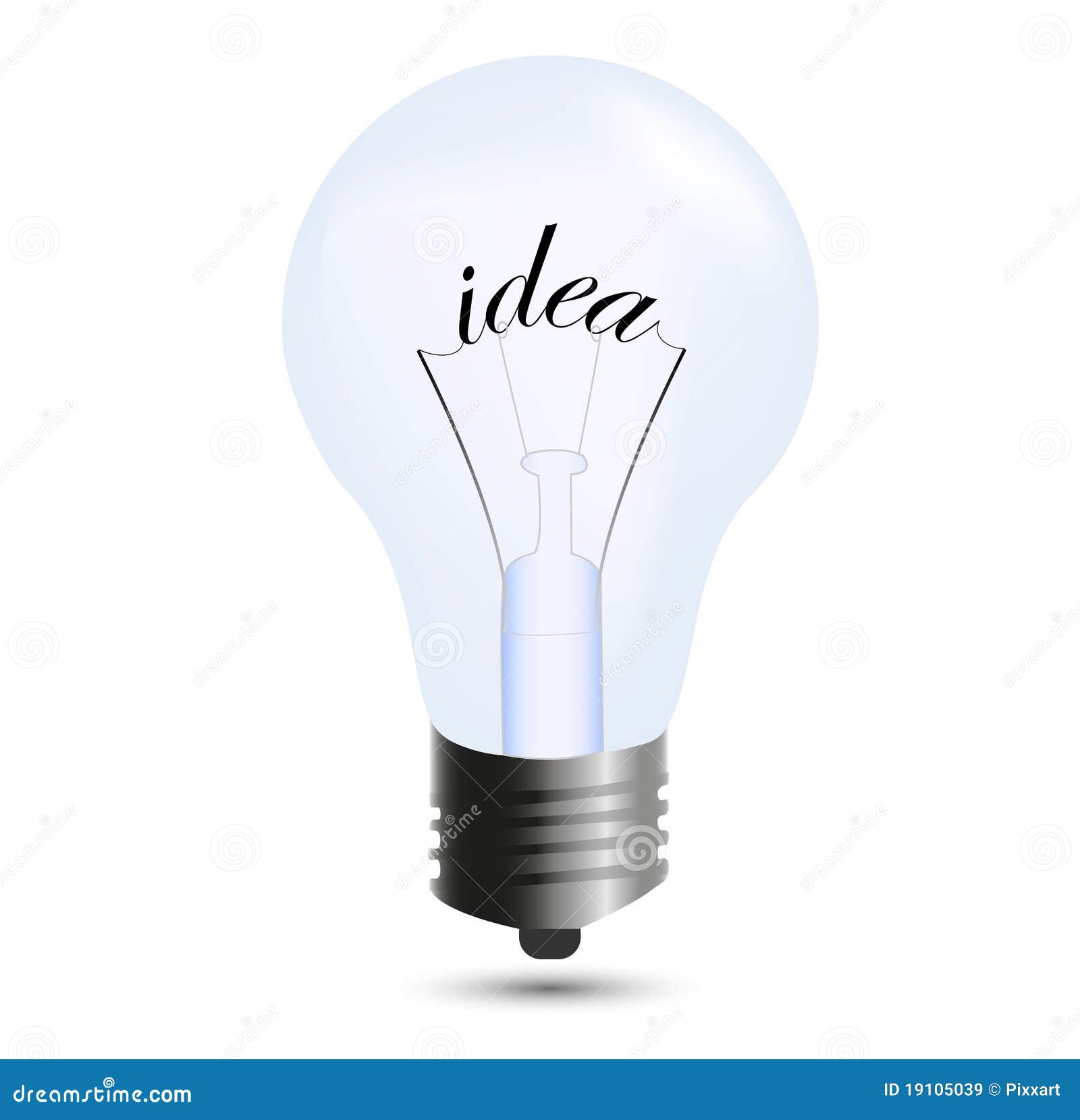Idea bulb stock vector. Illustration of invent, lightbulb - 19105039