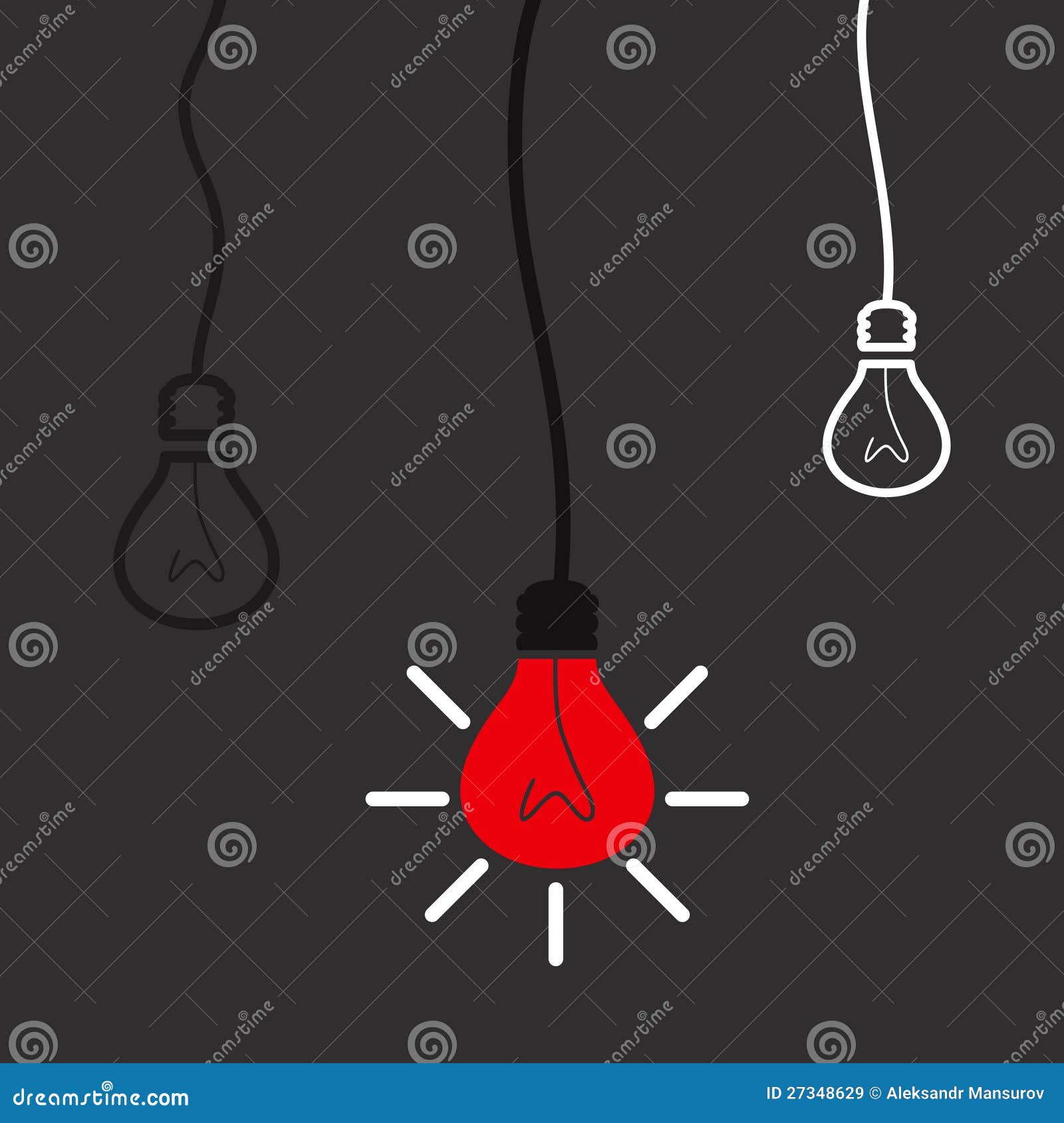 Idea a bulb stock vector. Illustration of electricity - 27348629