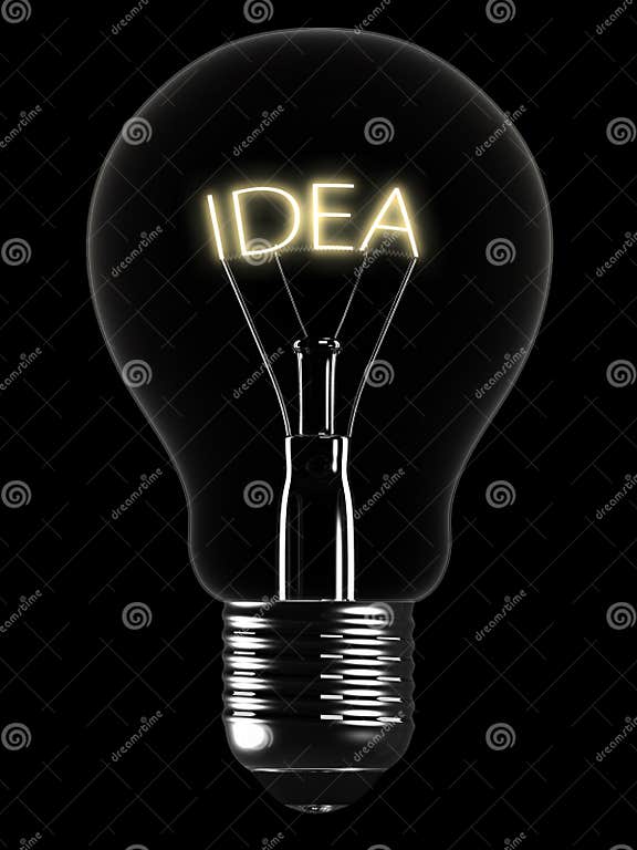 Idea bulb stock illustration. Illustration of sign, inspiration - 4196587